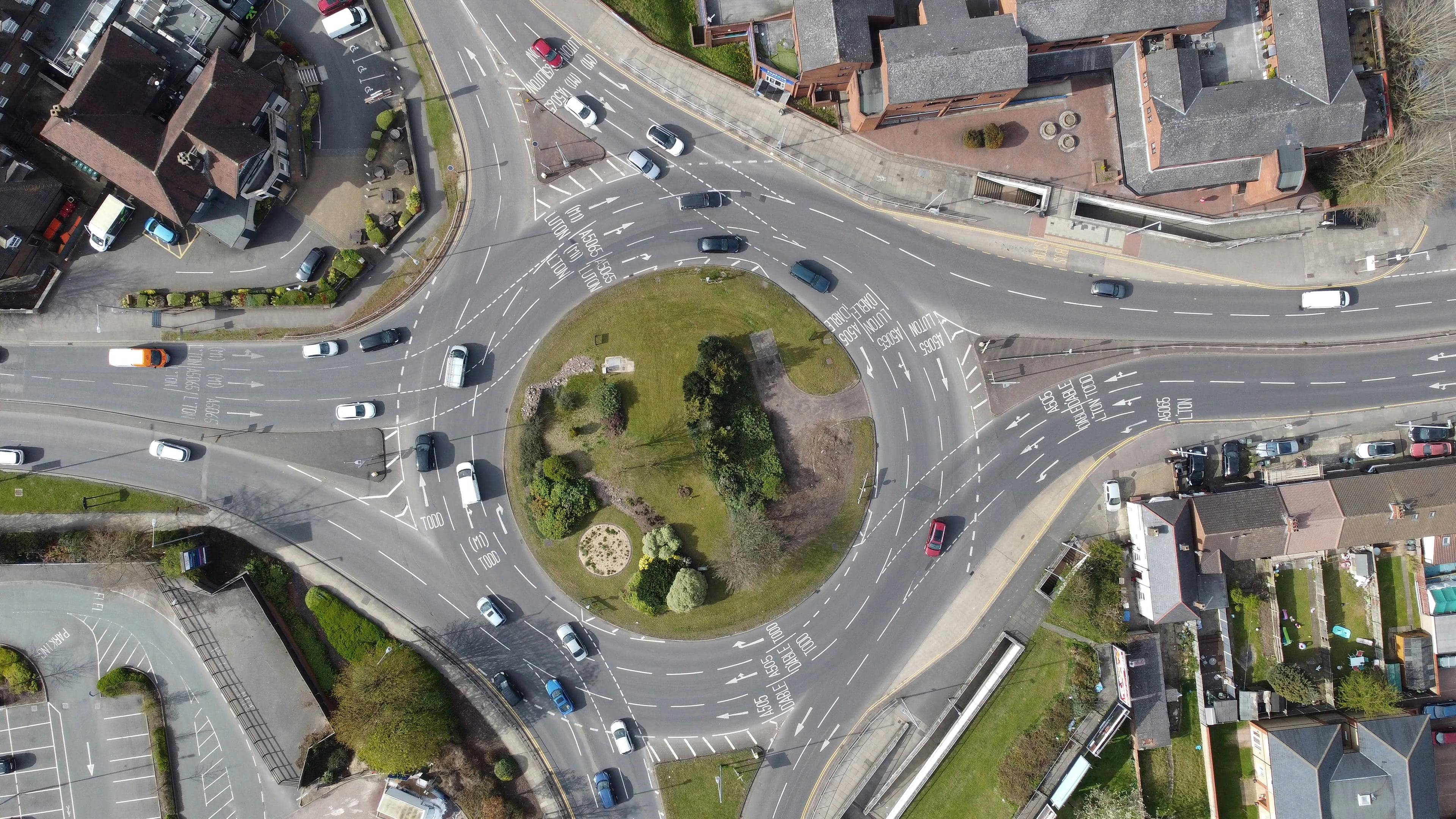Drone Footage of Roundabout Free Stock Video Footage, Royalty-Free 4K ...