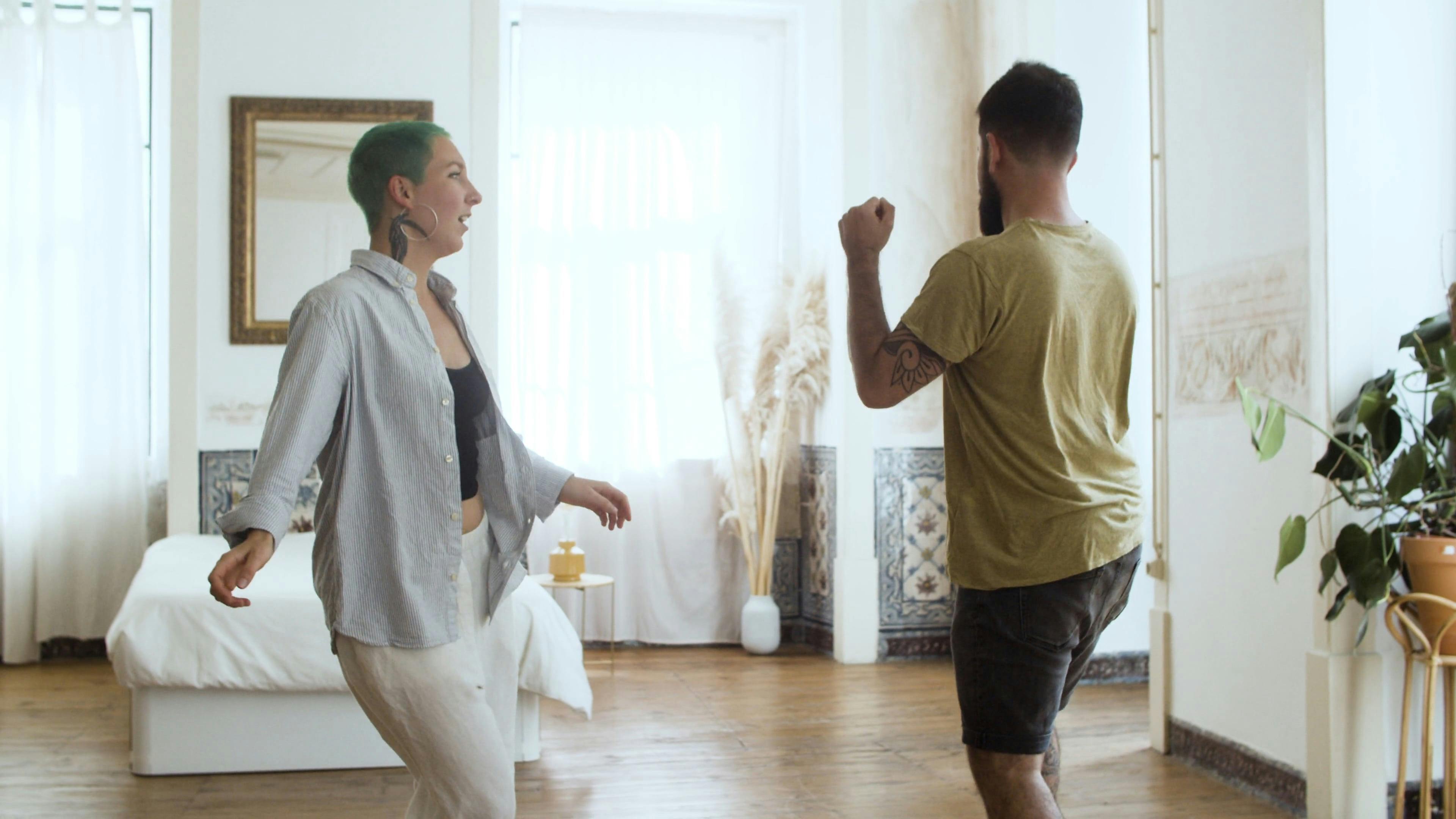 A Couple Dancing at Home · Free Stock Video