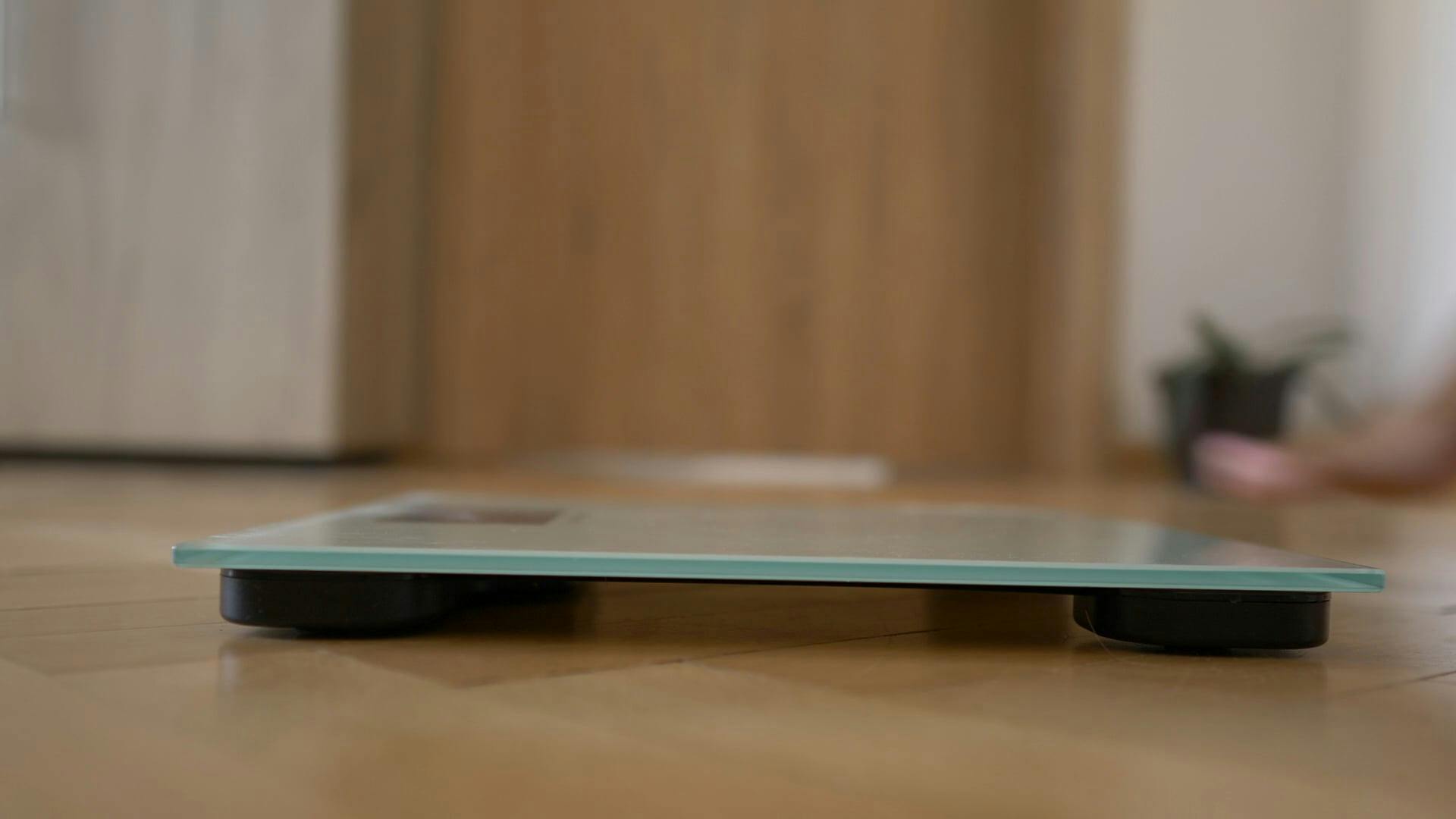 Close Up Video of Person a Using Weighing Scale Free Stock Video ...