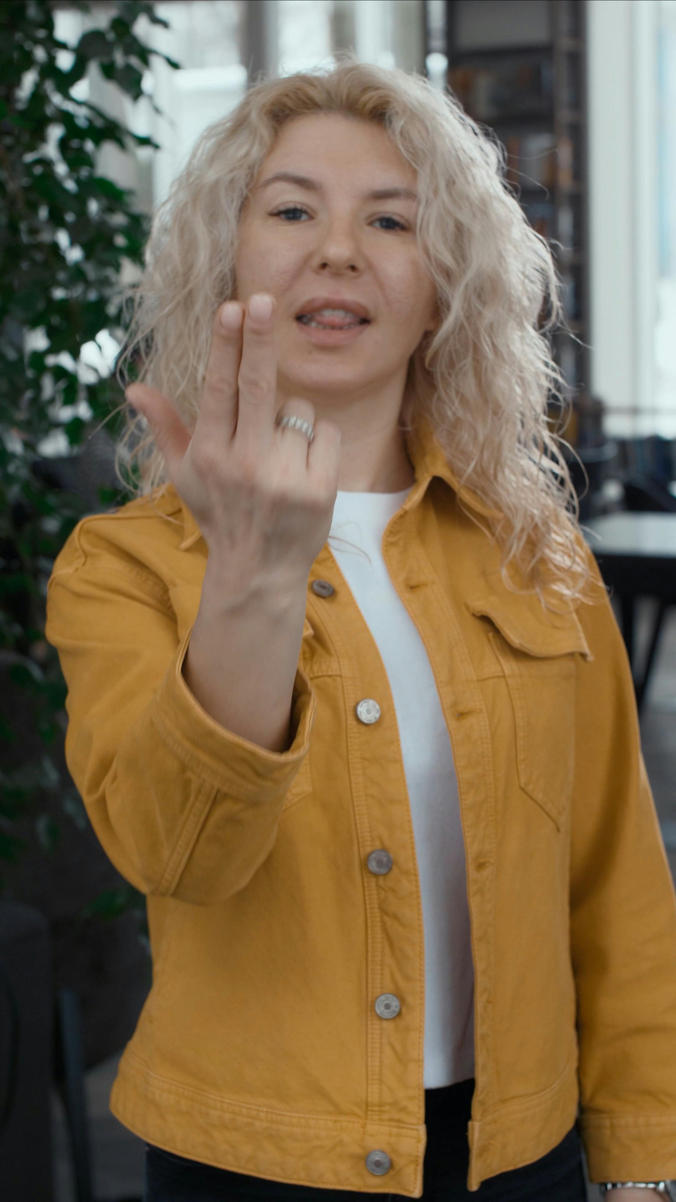 Woman Doing Hand Gesture while Talking · Free Stock Video