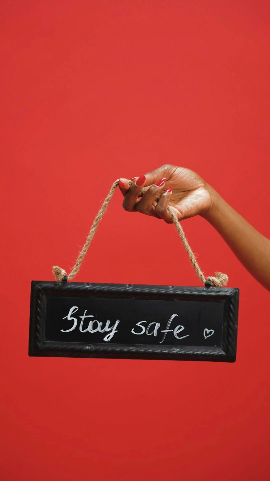 Woman Holding Sign Board Stay Safe Free Stock Video Footage, Royalty ...