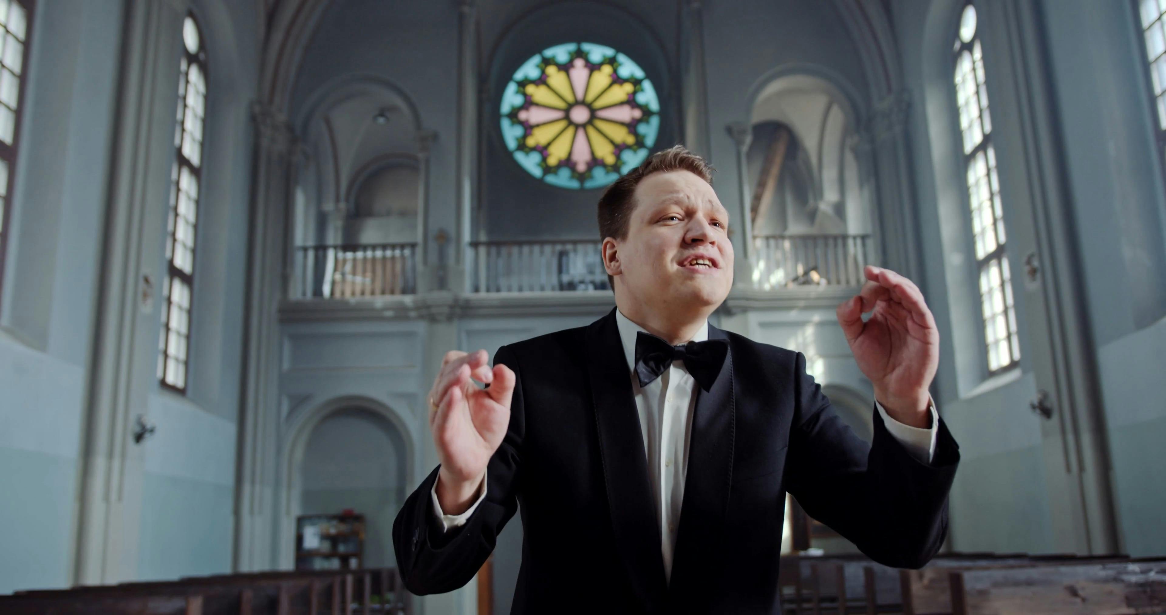 A Conductor Singing while Doing Hand Movements Free Stock Video Footage ...