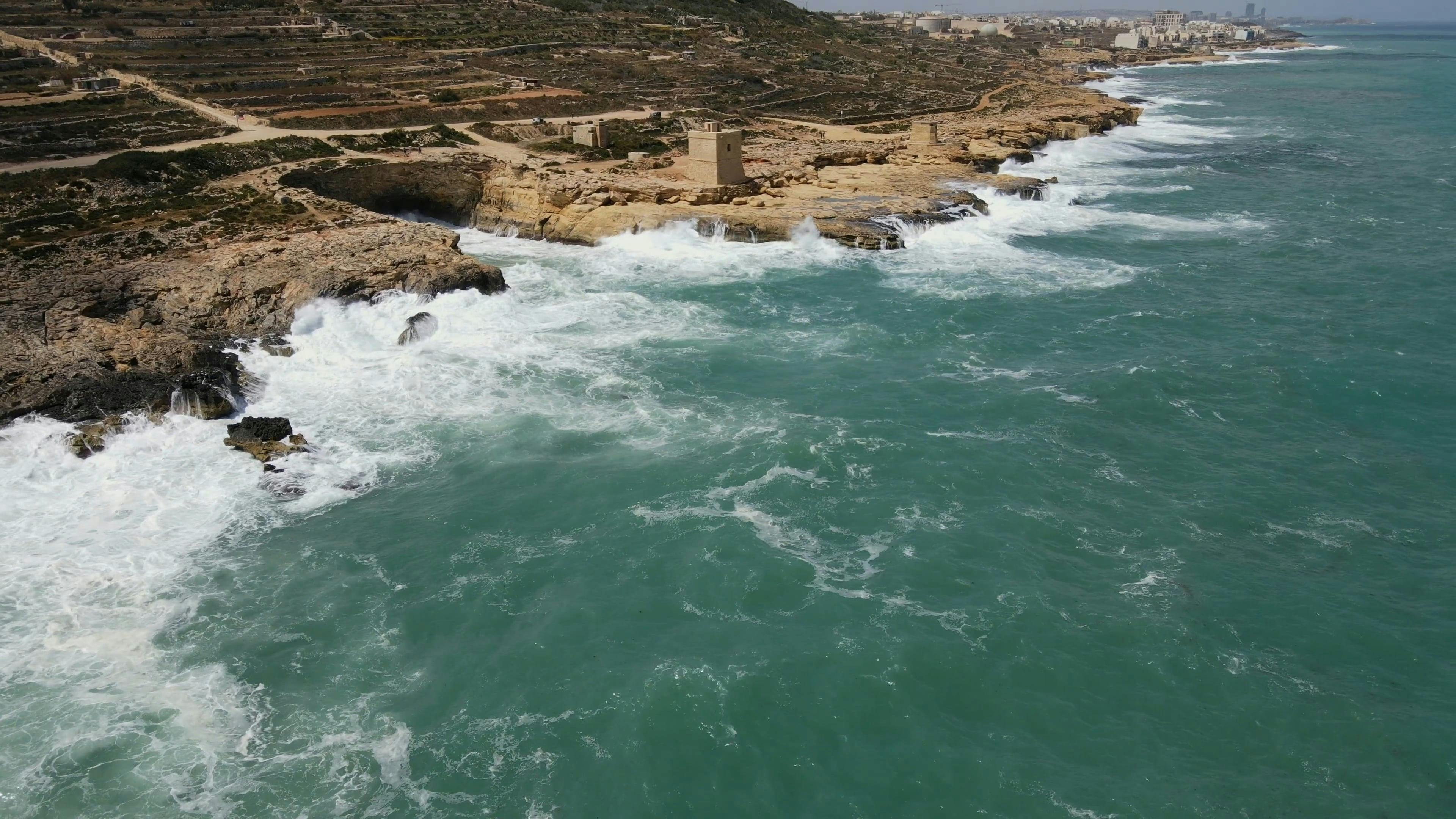 Aerial View of Exotic Rainbow Beach · Free Stock Video
