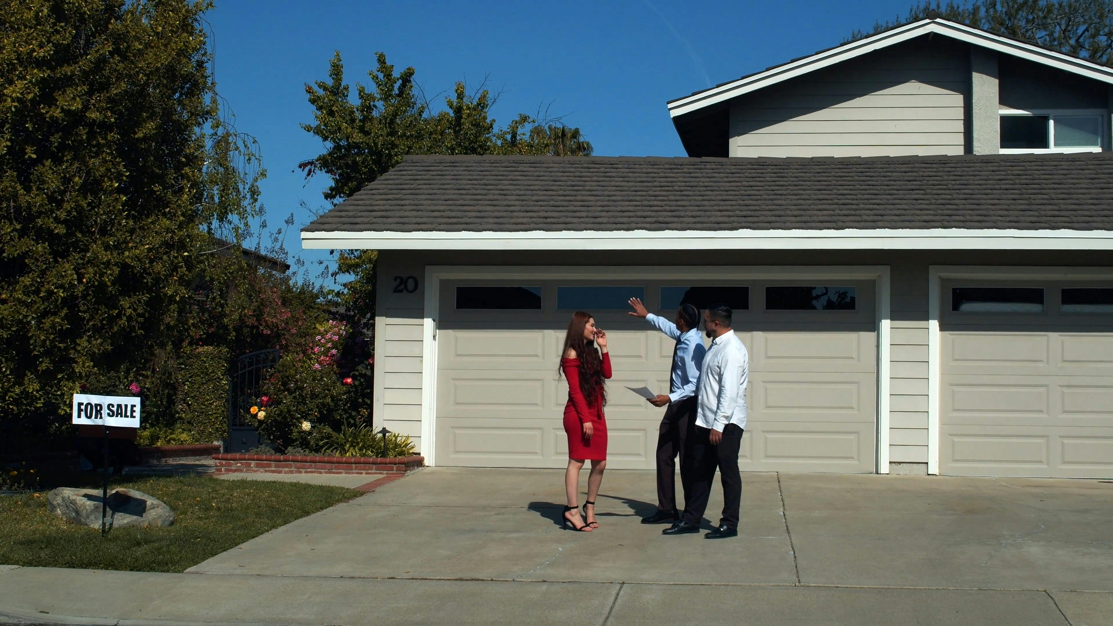People Standing In Front of a House Free Stock Video Footage, Royalty ...