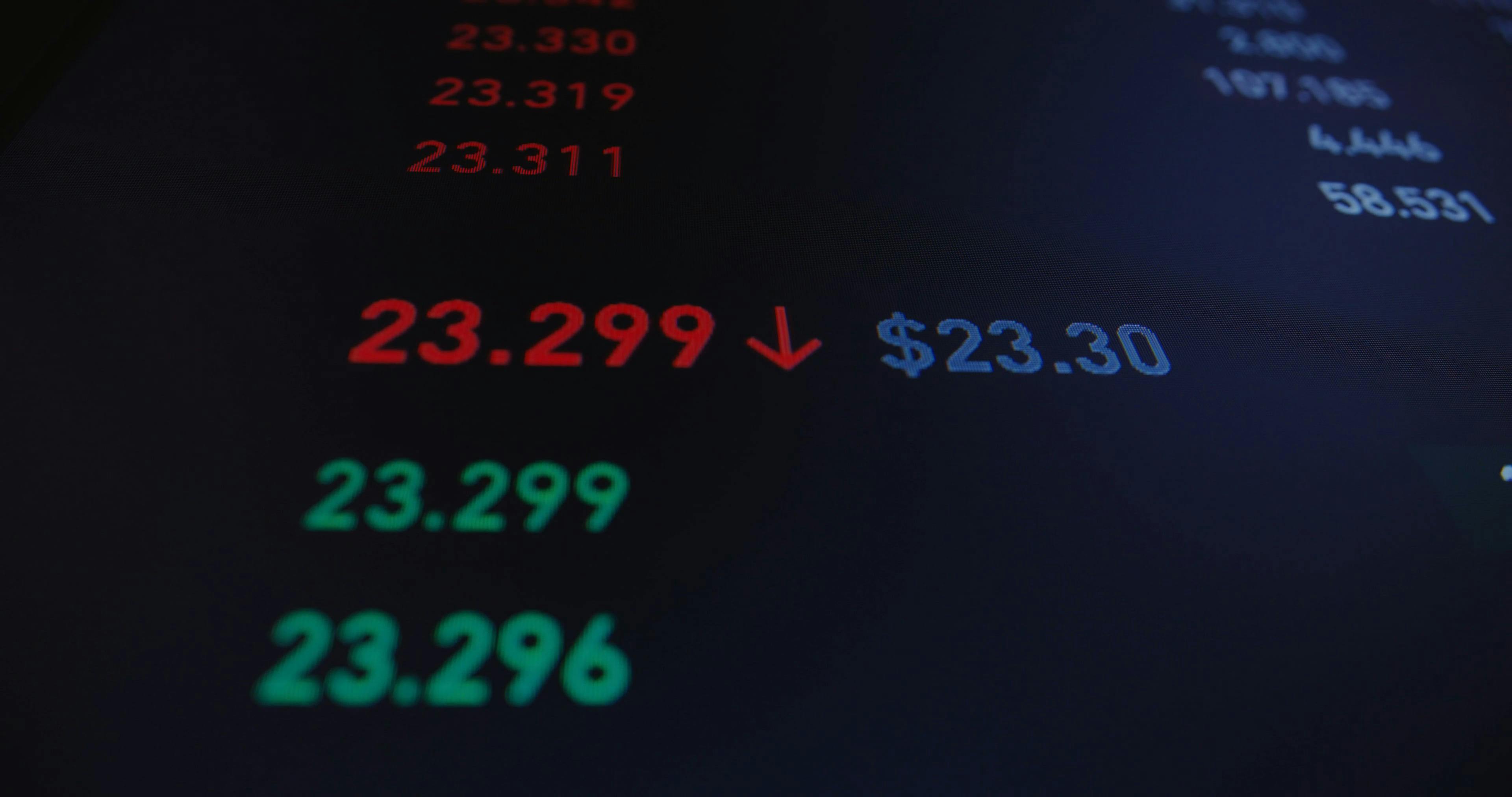 Close Up of Numbers on Display Monitor Free Stock Video Footage ...