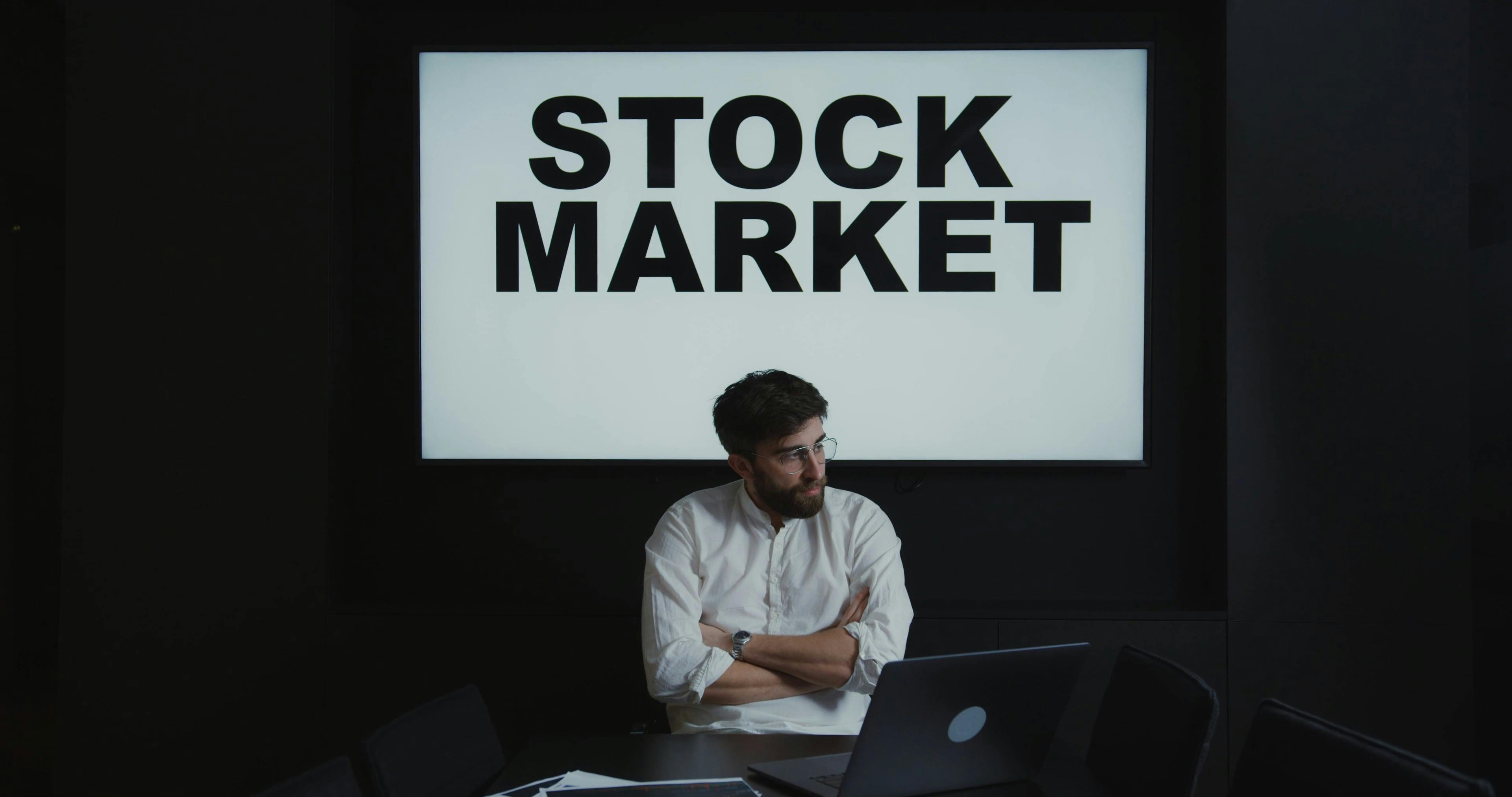 Man Working as a Stock Market · Free Stock Video
