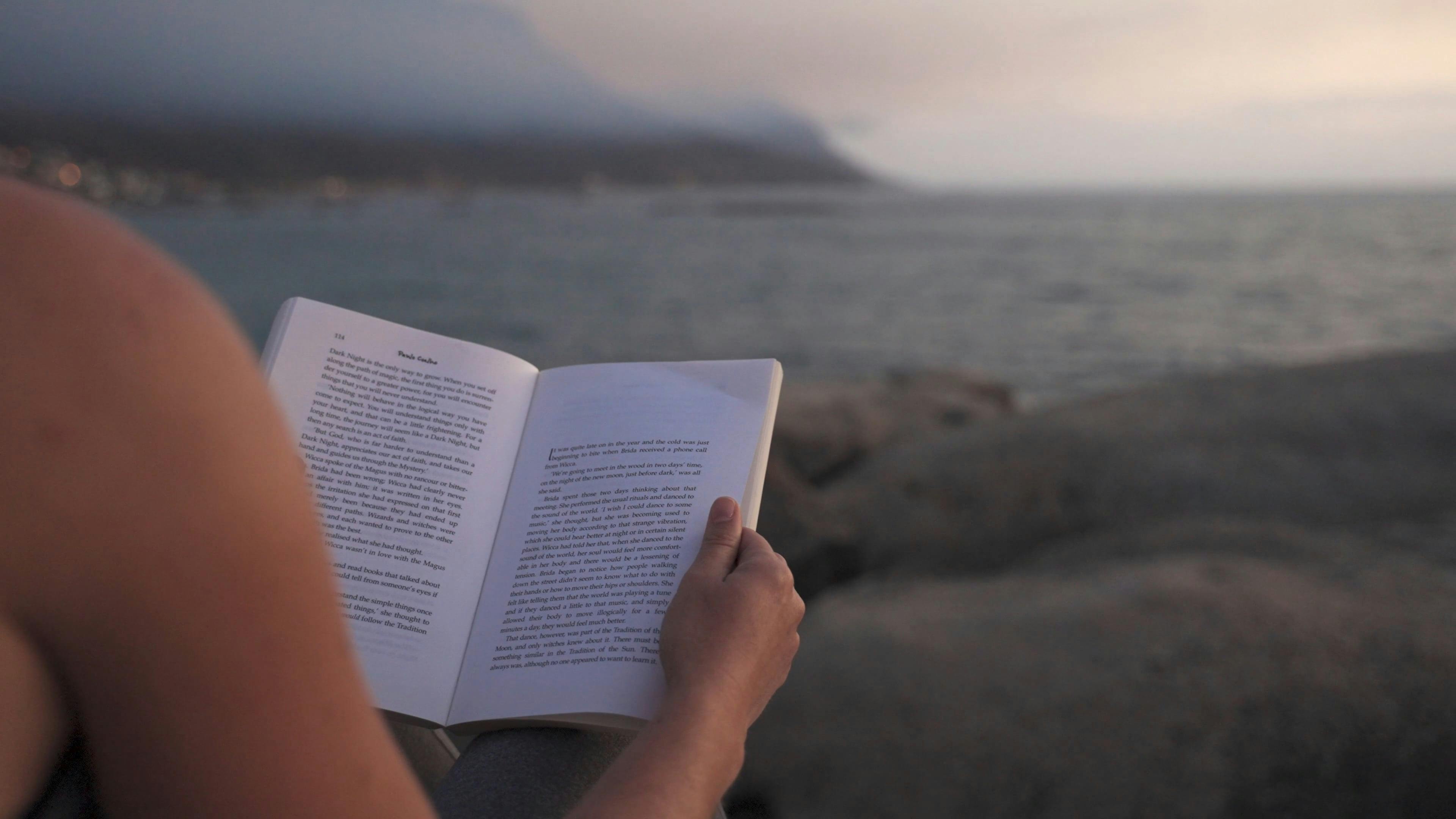 Peaceful Man Reading Book · Free Stock Video