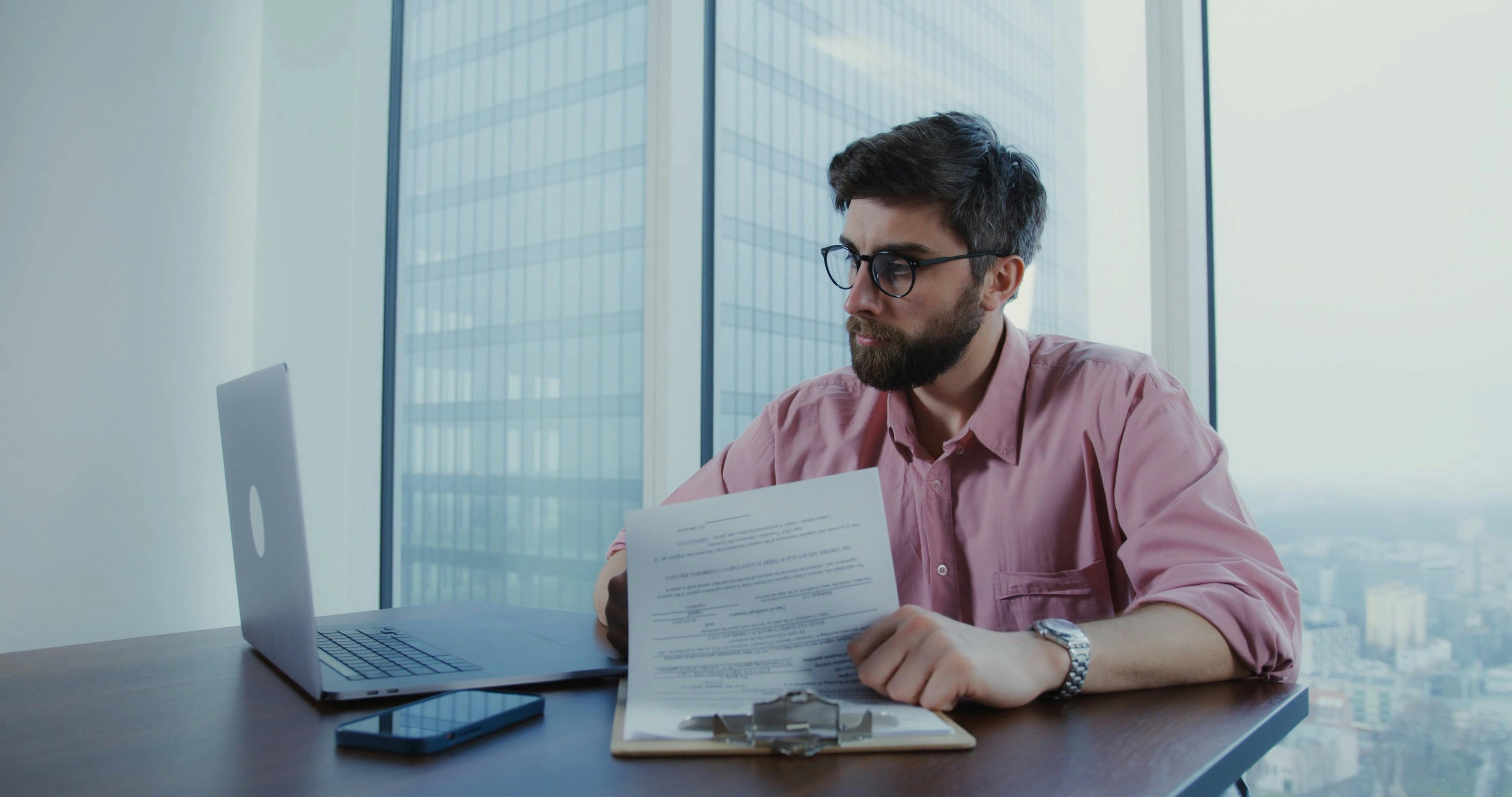 Man Using Laptop While Working Free Stock Video Footage, Royalty-Free ...
