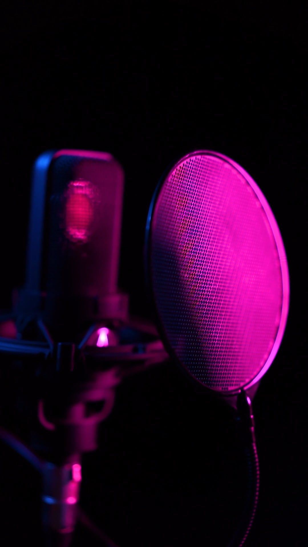Female Vocalist Using a Condenser Microphone Free Stock Video Footage ...