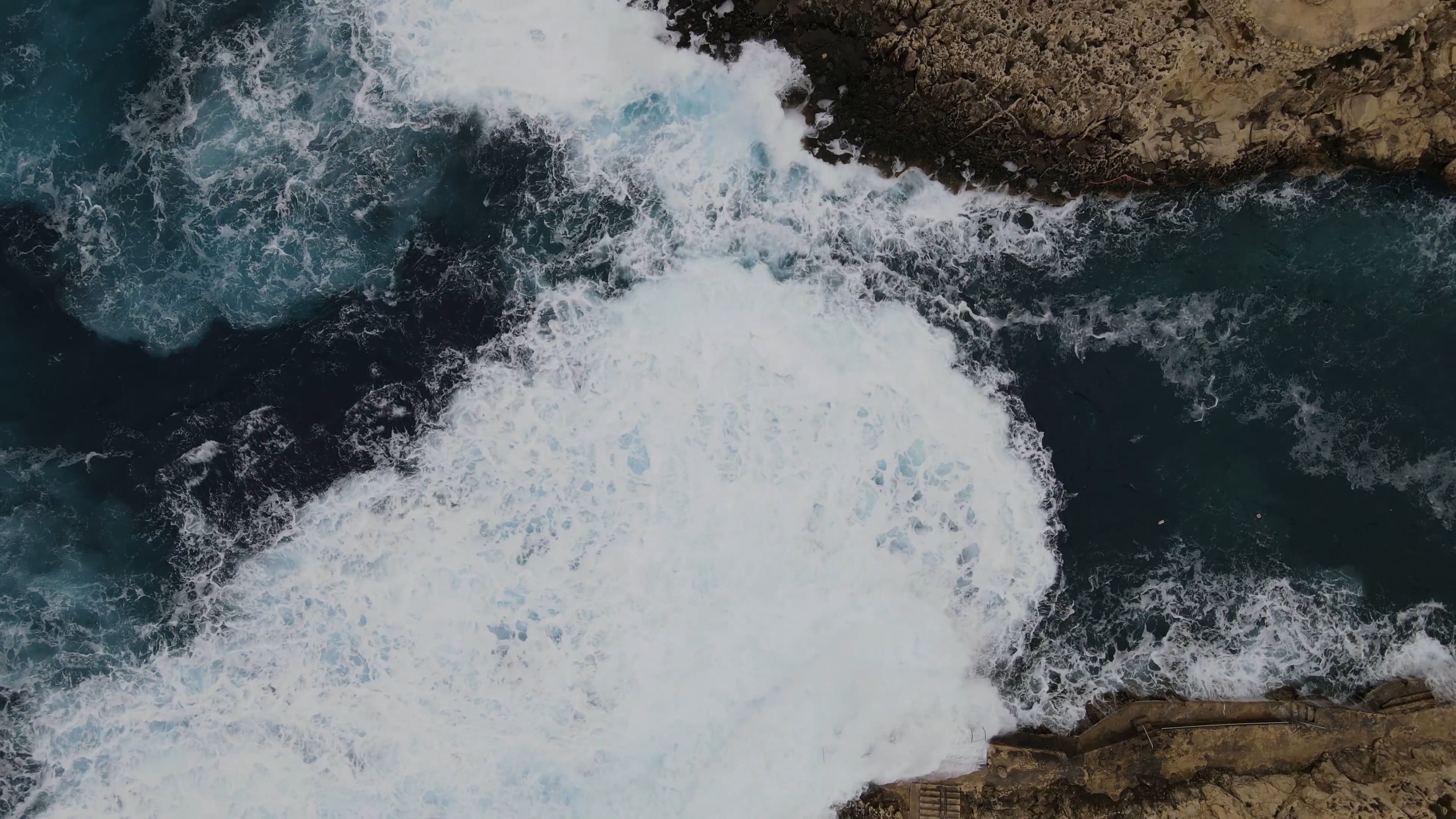 Drone Footage of Ocean Waves Free Stock Video Footage, Royalty-Free 4K ...