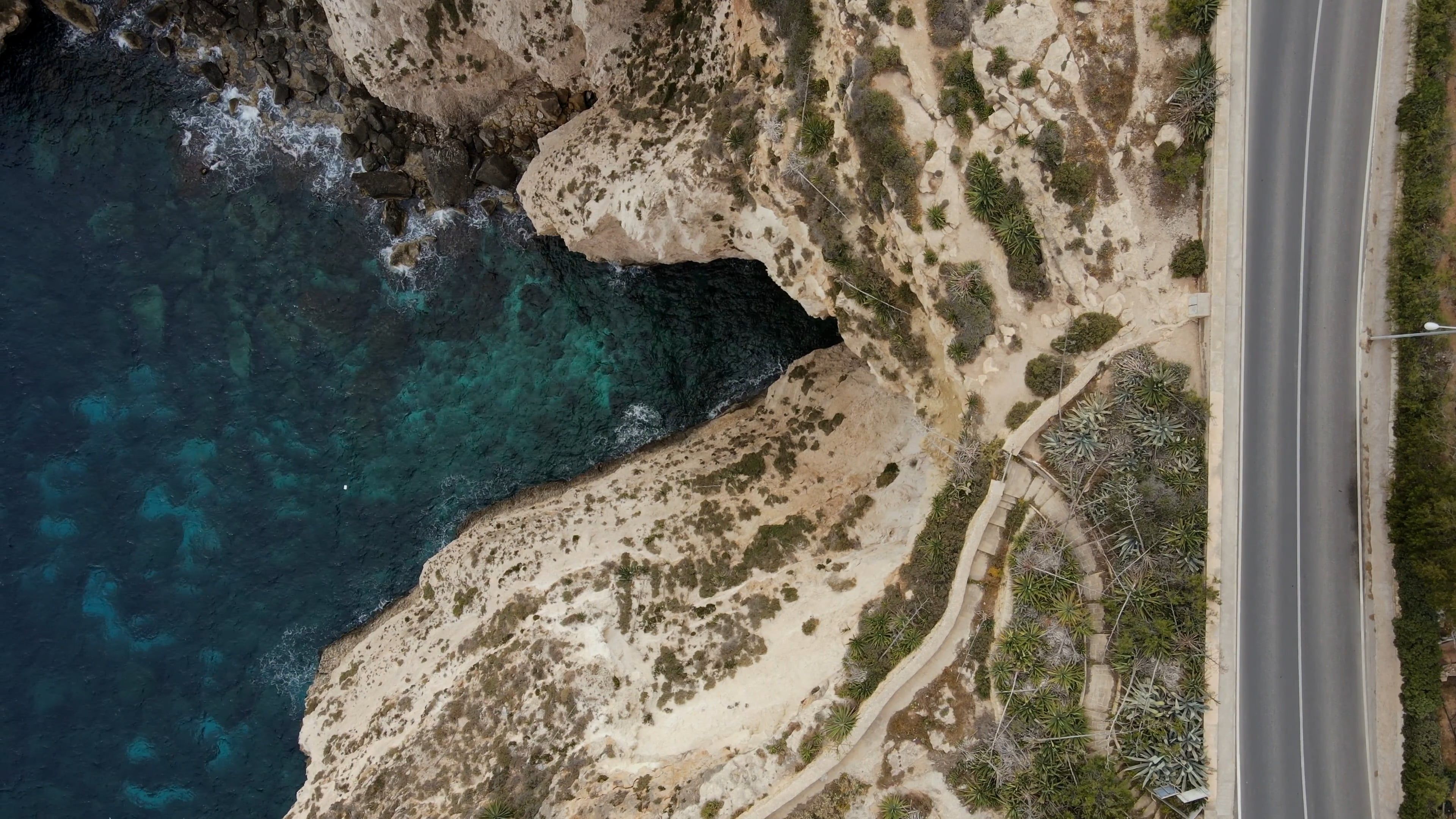 Drone Footage of a Cliff Edge Free Stock Video Footage, Royalty-Free 4K ...