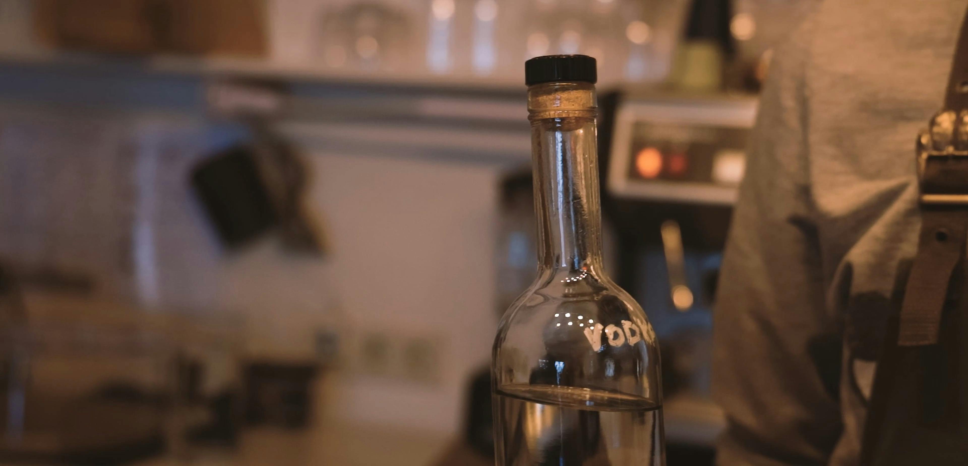 Bartender Holding Bottle of Vodka Free Stock Video Footage, Royalty ...