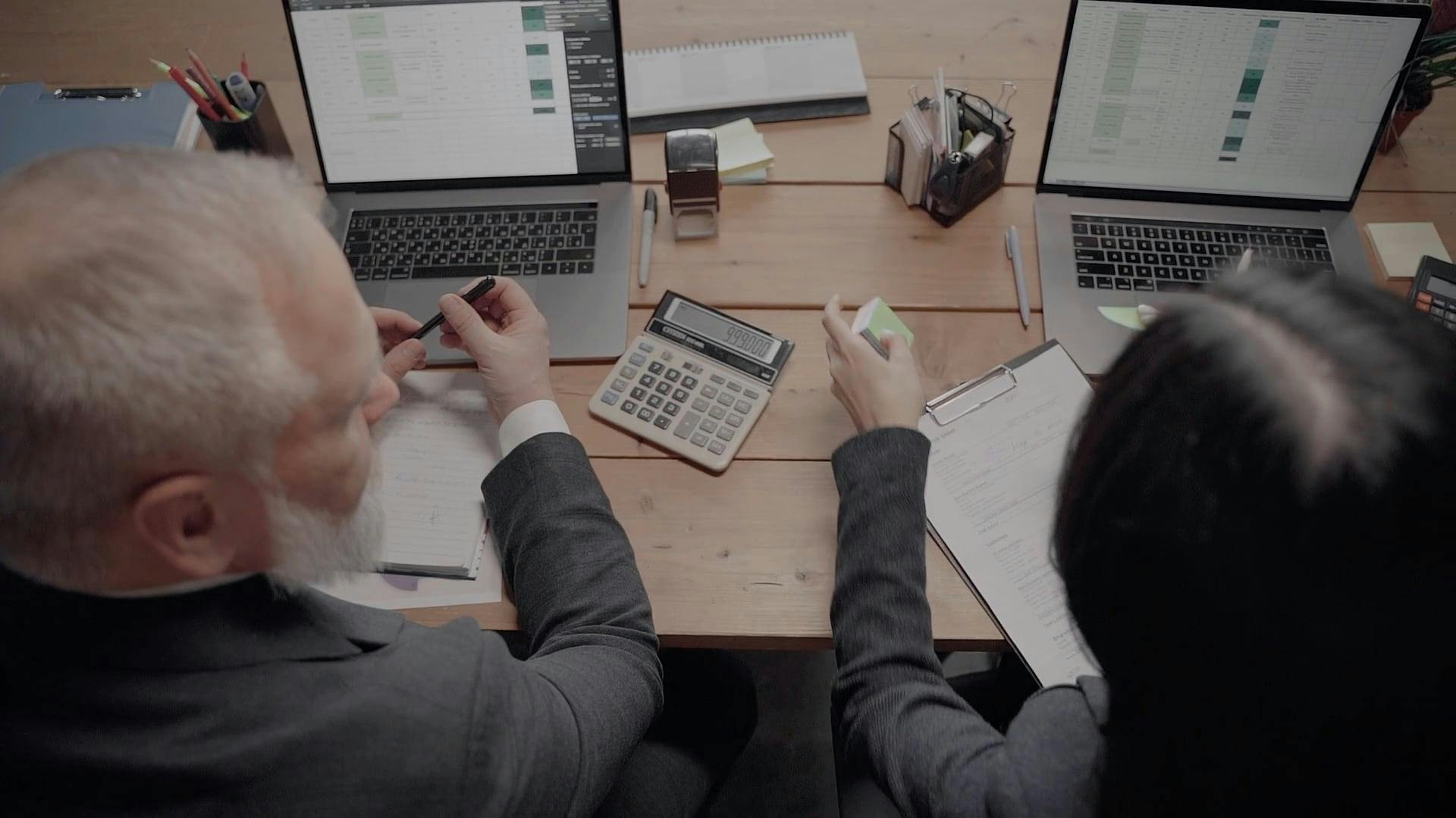 A Man Counting Bank Notes Using Calculator Free Stock Video Footage ...