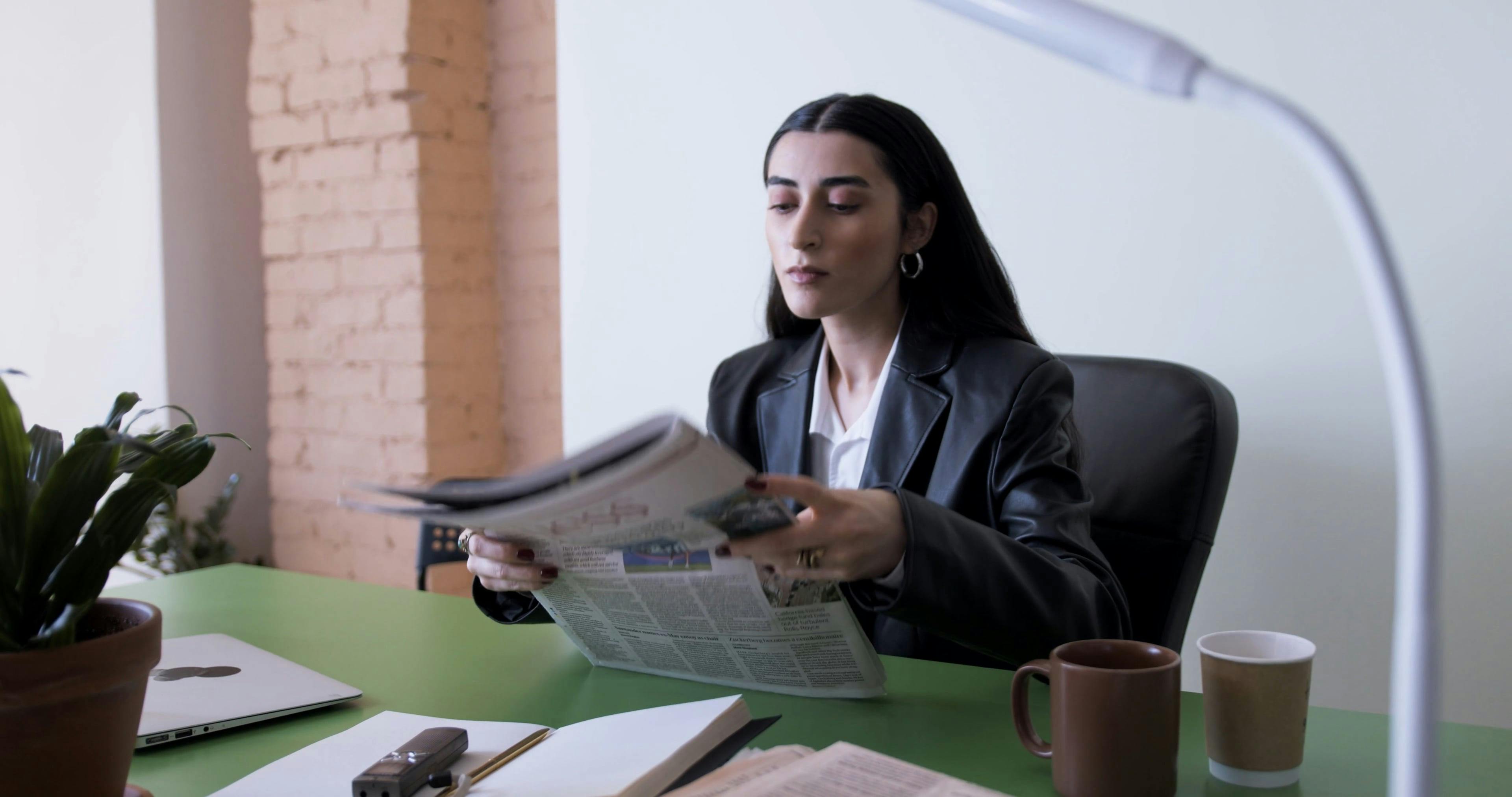 A Woman Reviewing Documents Free Stock Video Footage, Royalty-Free 4K ...