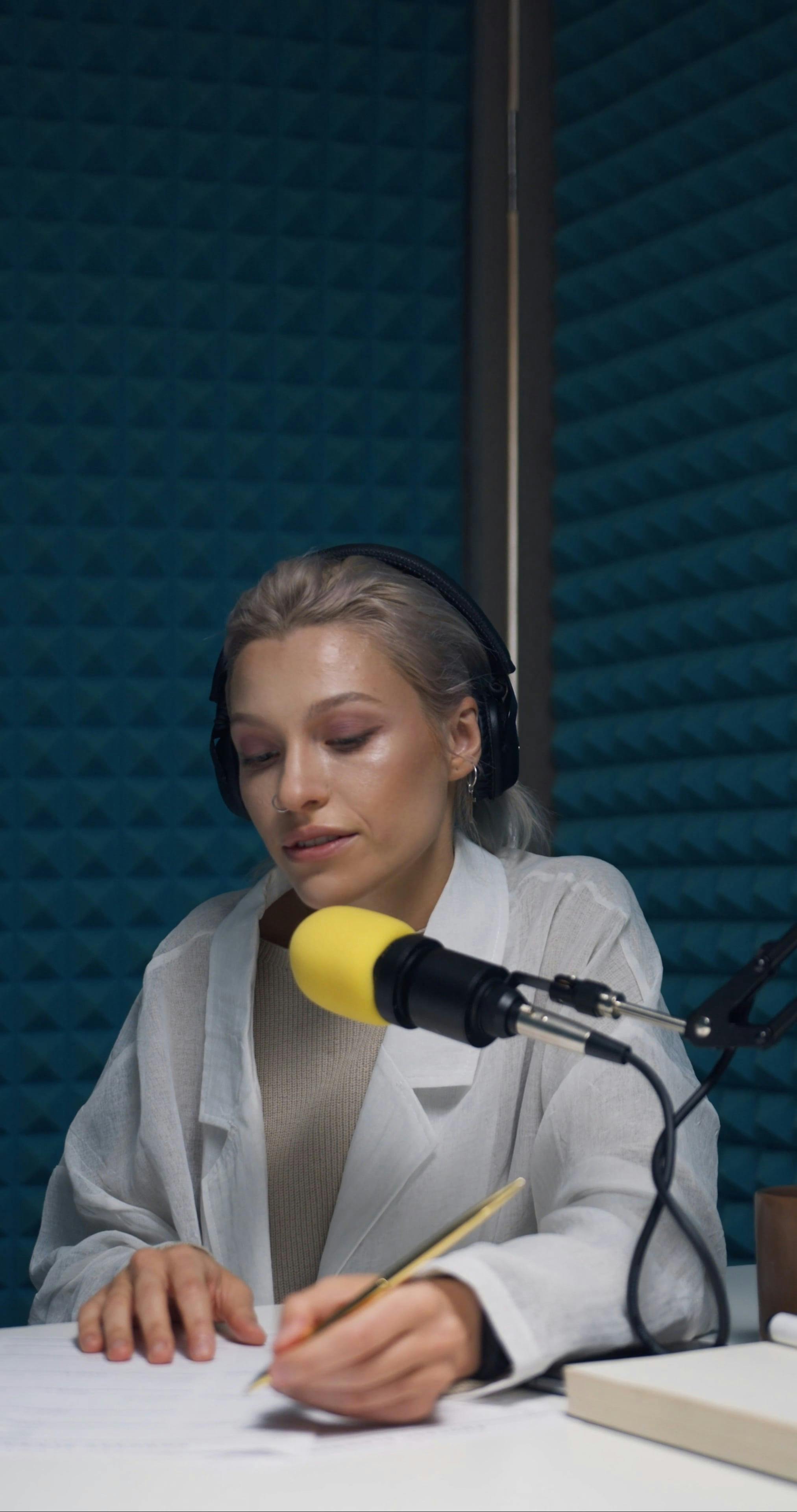 Woman Doing Podcast · Free Stock Video