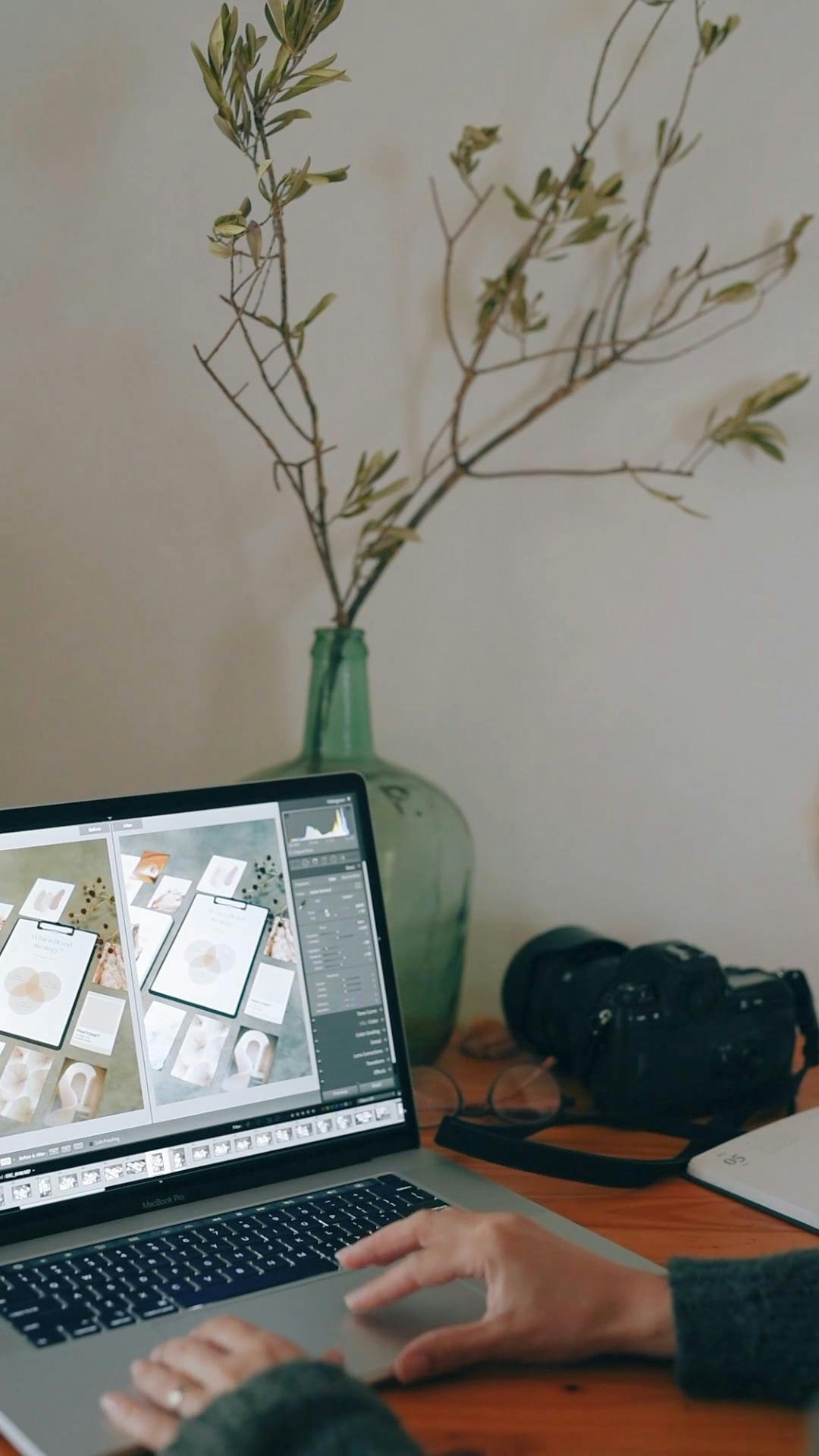 A Person Editing a Photo on a Laptop · Free Stock Video