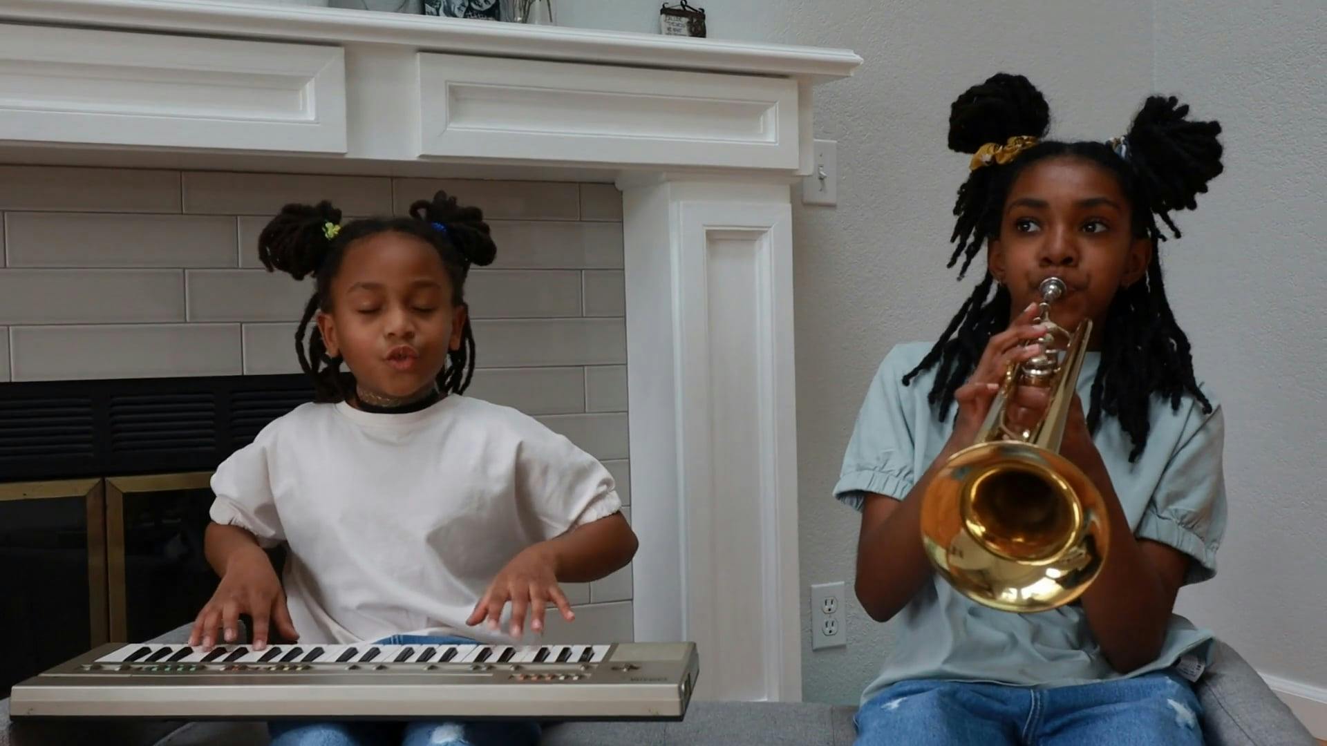 Two Girls Playing Musical Instrument Free Stock Video Footage, Royalty ...