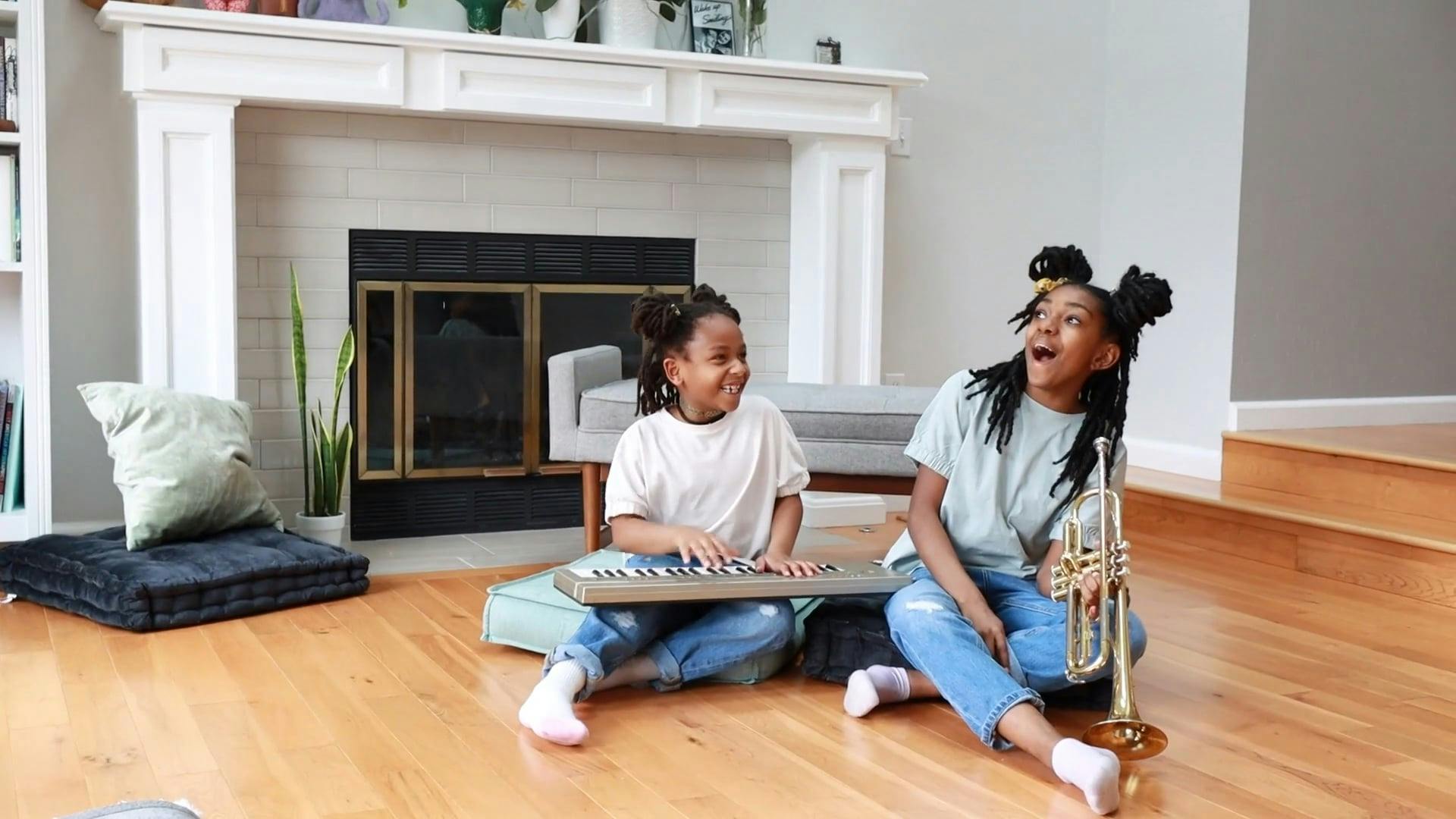 Girls Playing Musical Instruments · Free Stock Video