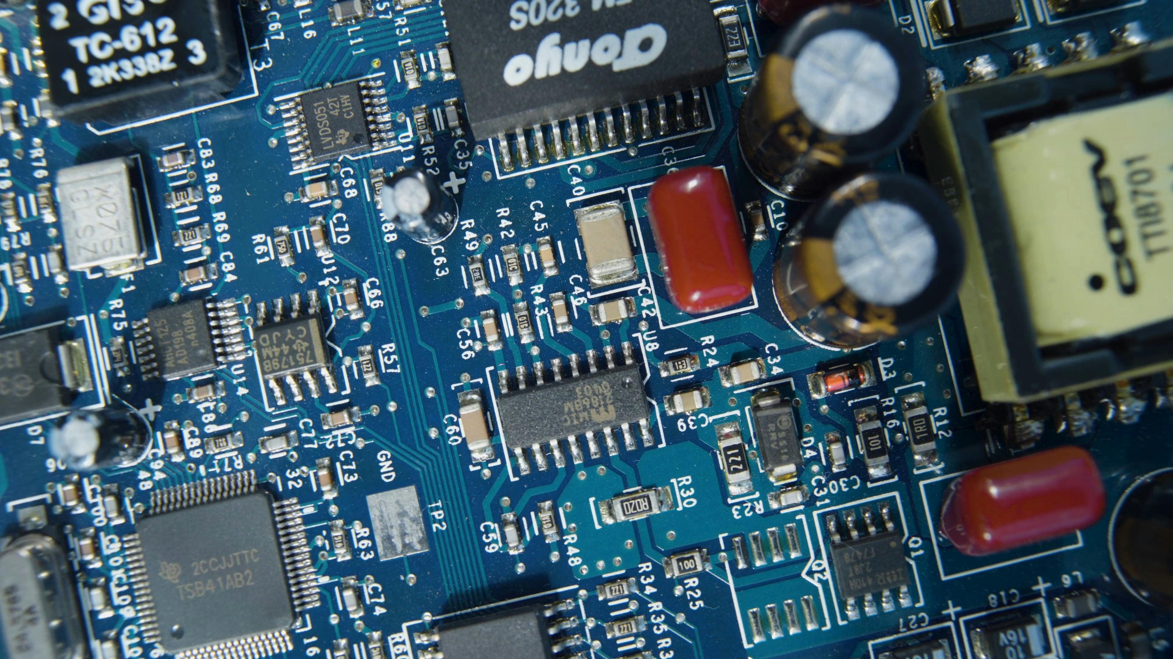 Close-Up Video of a Circuit Board · Free Stock Video