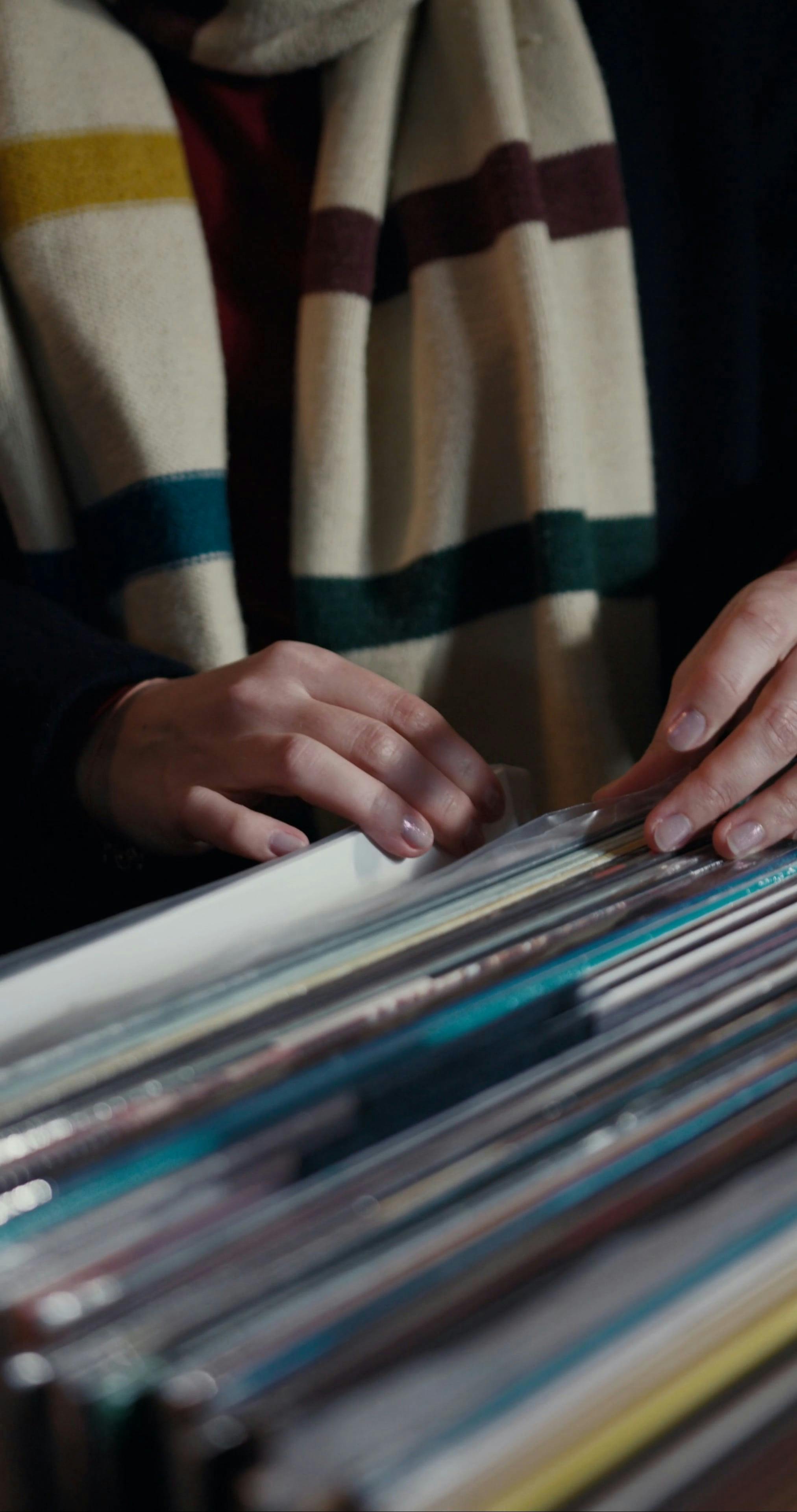 Person Looking Through Vinyl Records Free Stock Video Footage, Royalty ...