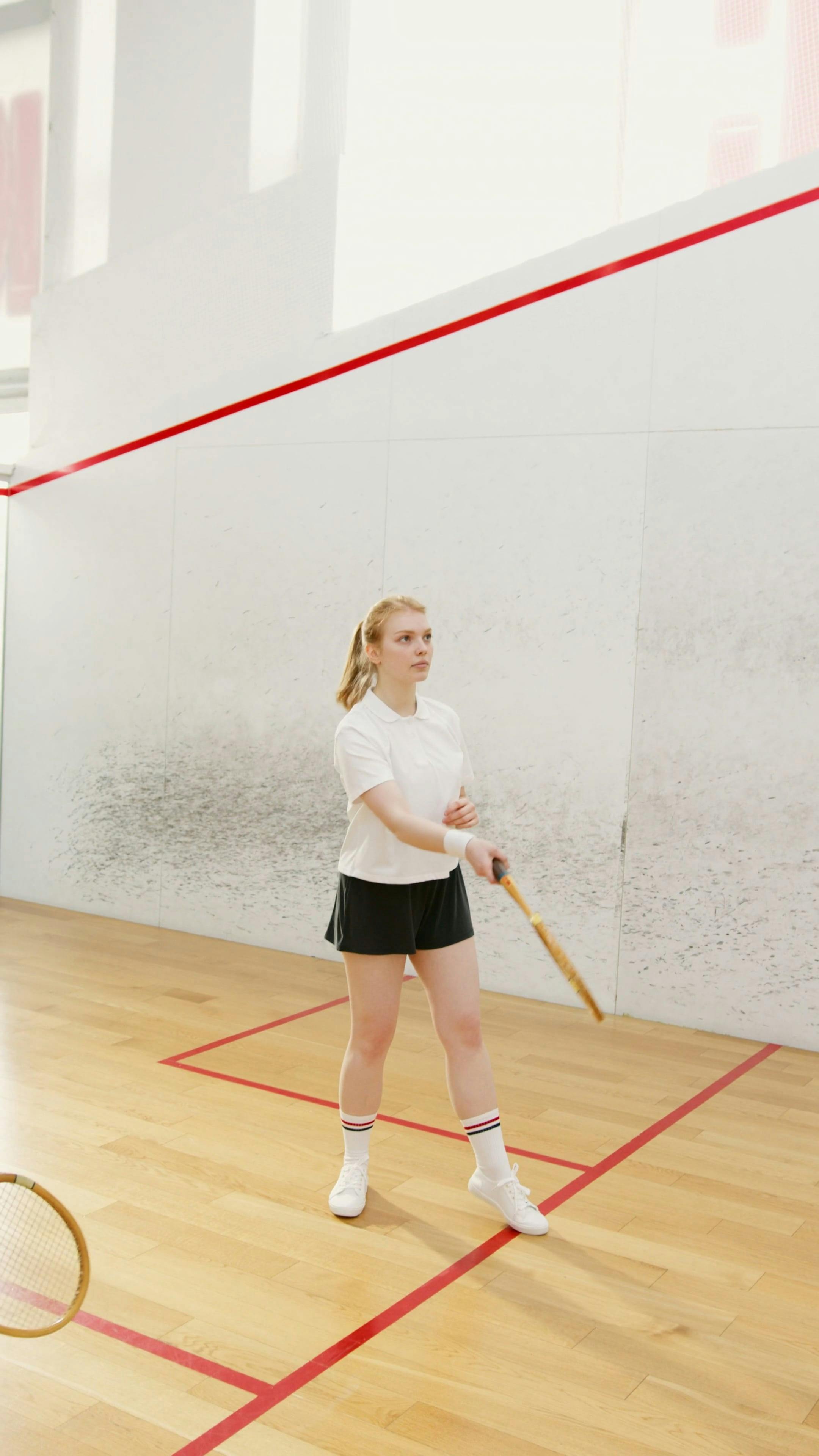 Man Bouncing the Squash Ball on the Racket · Free Stock Video