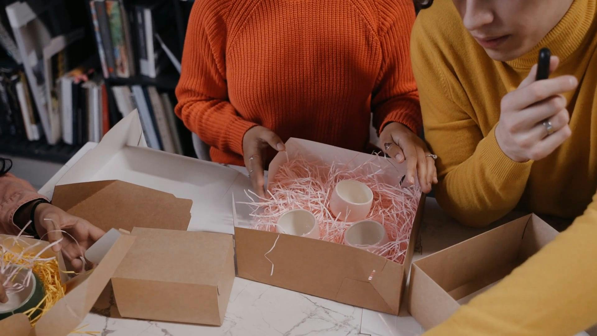 People Packing Ceramic Products in Boxes Free Stock Video Footage ...