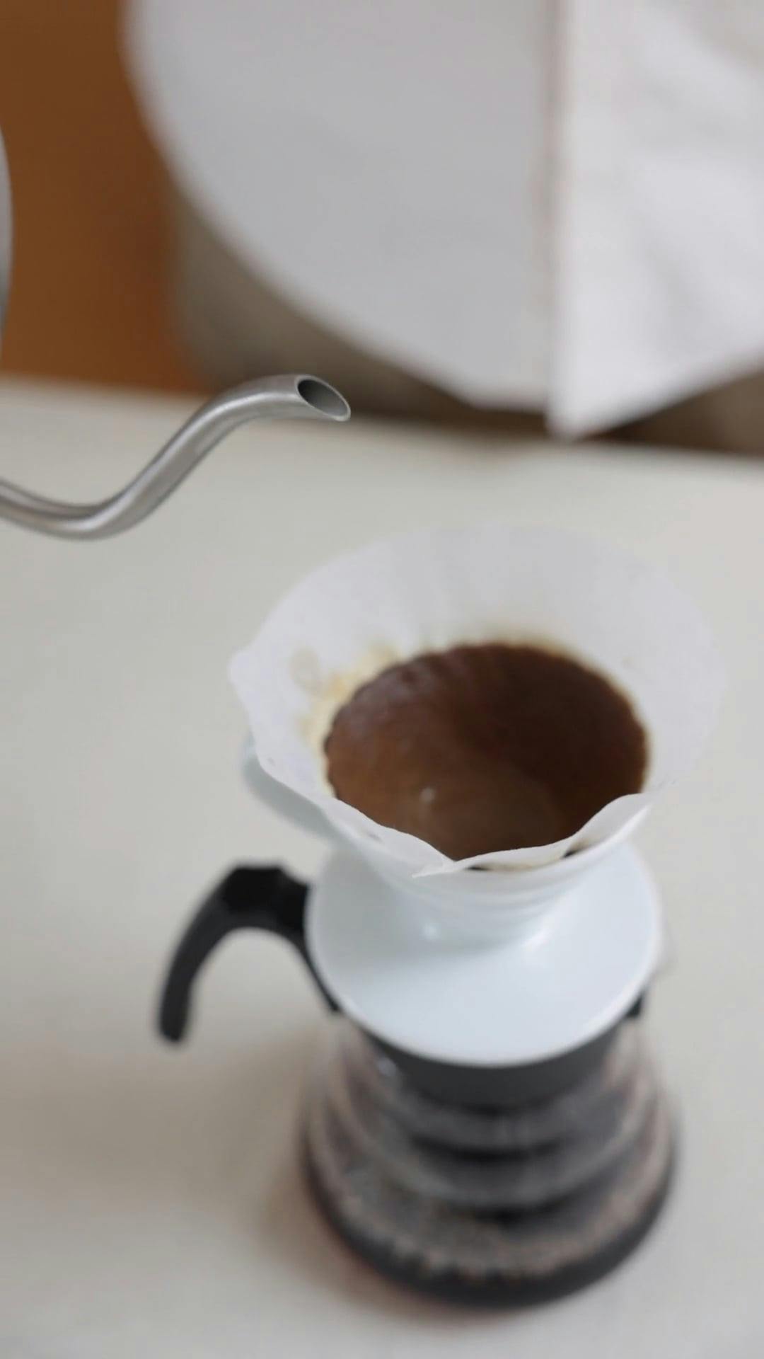 Pouring Hot water In A Coffee Filter Cup Free Stock Video Footage ...