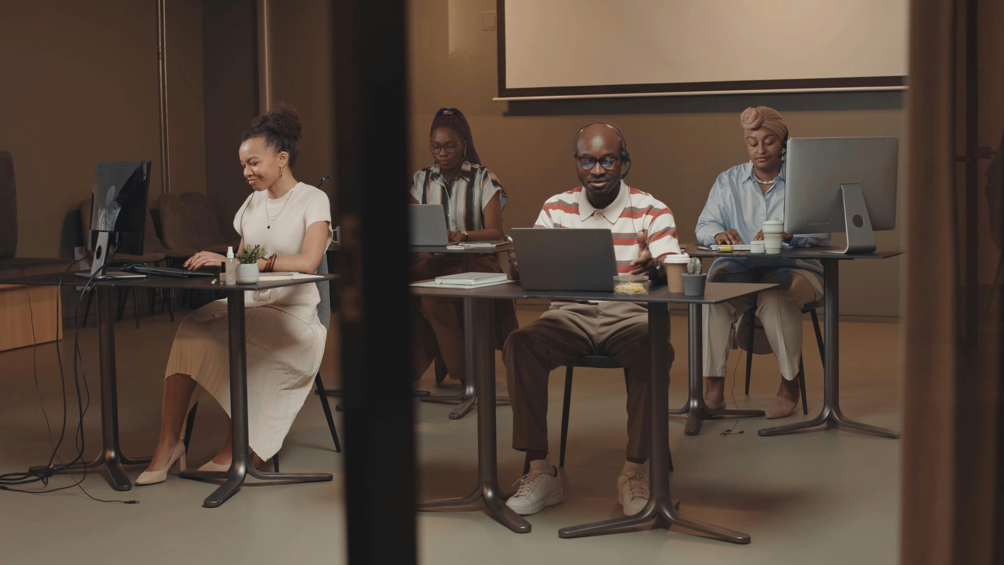 Call Center Agents Free Stock Video Footage, Royalty-Free 4K & HD Video ...