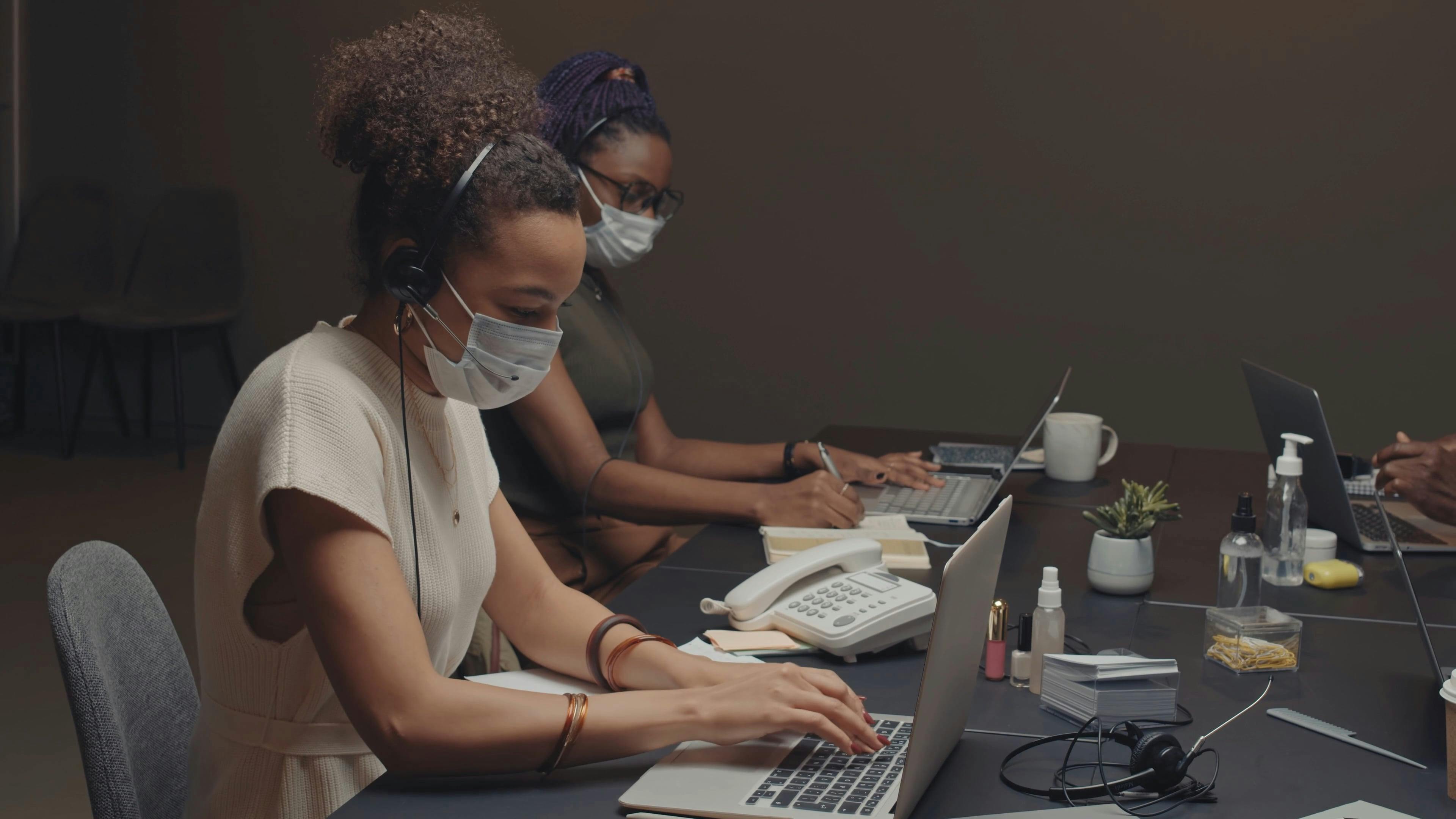 Call Center Female Agent Working in the Office Free Stock Video Footage ...