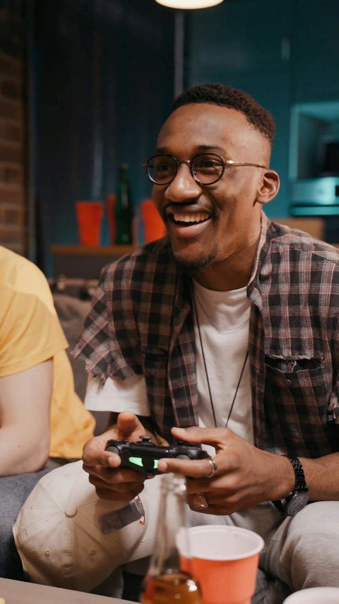 Men Playing Video Game · Free Stock Video