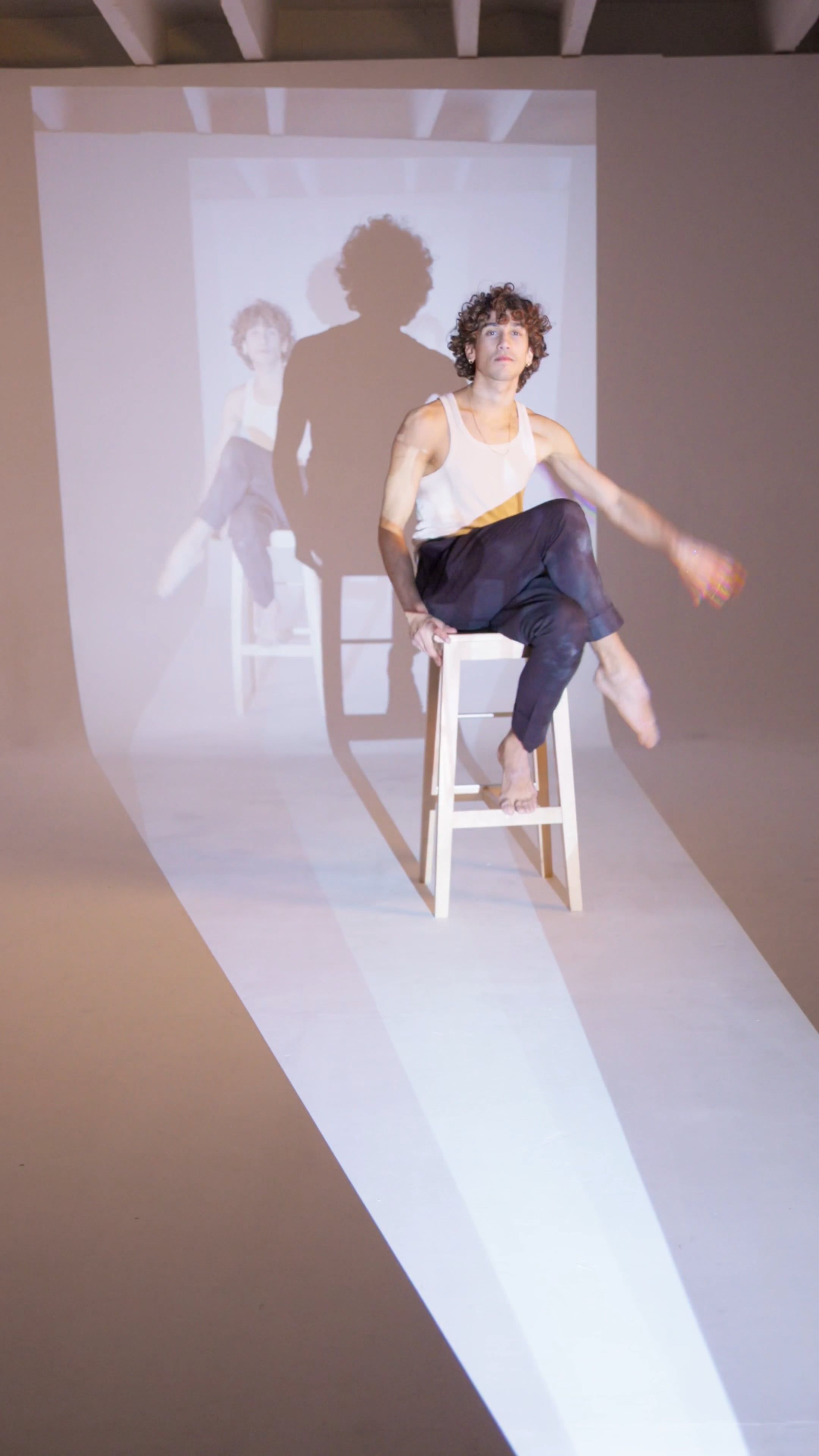 A Man Dancing Using A Chair · Free Stock Video