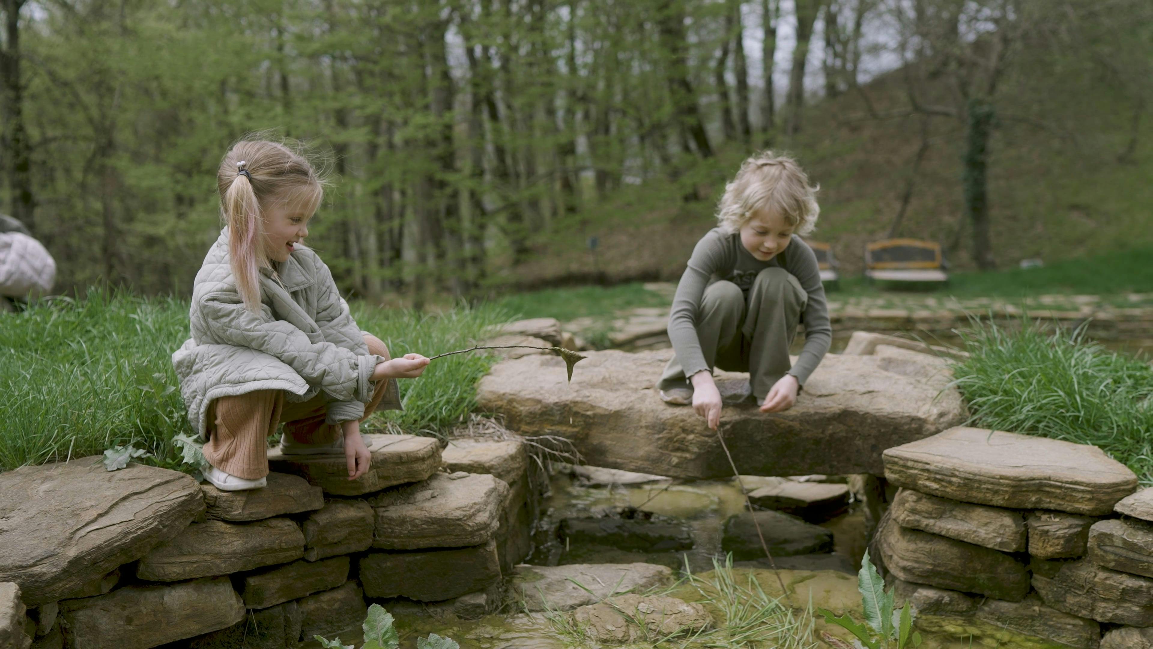 Children Playing on a Pond Free Stock Video Footage, Royalty-Free 4K ...