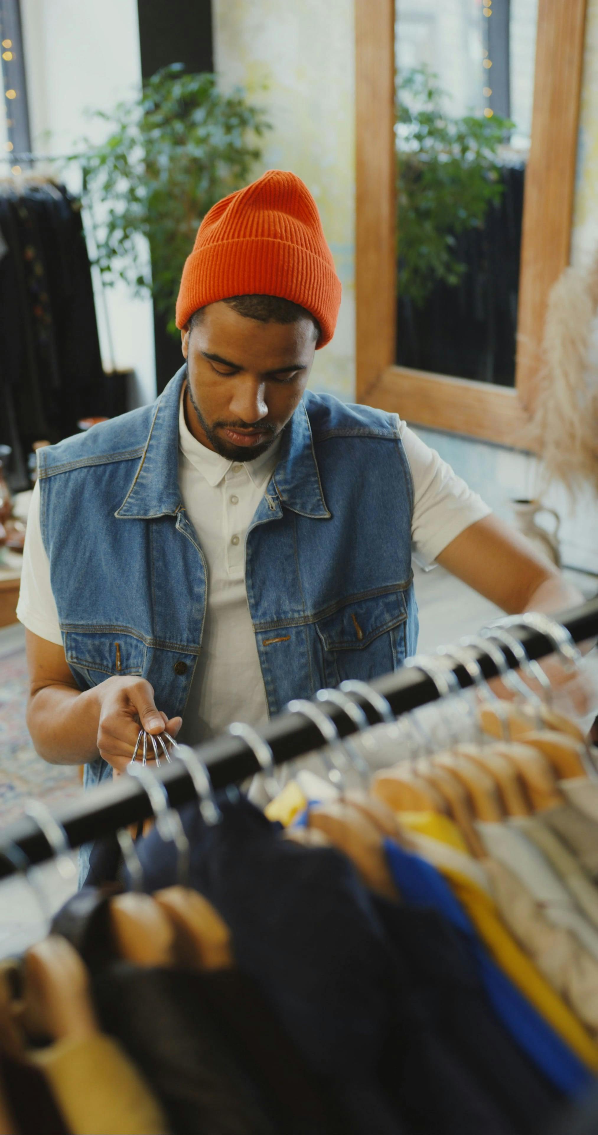 A Man Selling Clothes · Free Stock Video