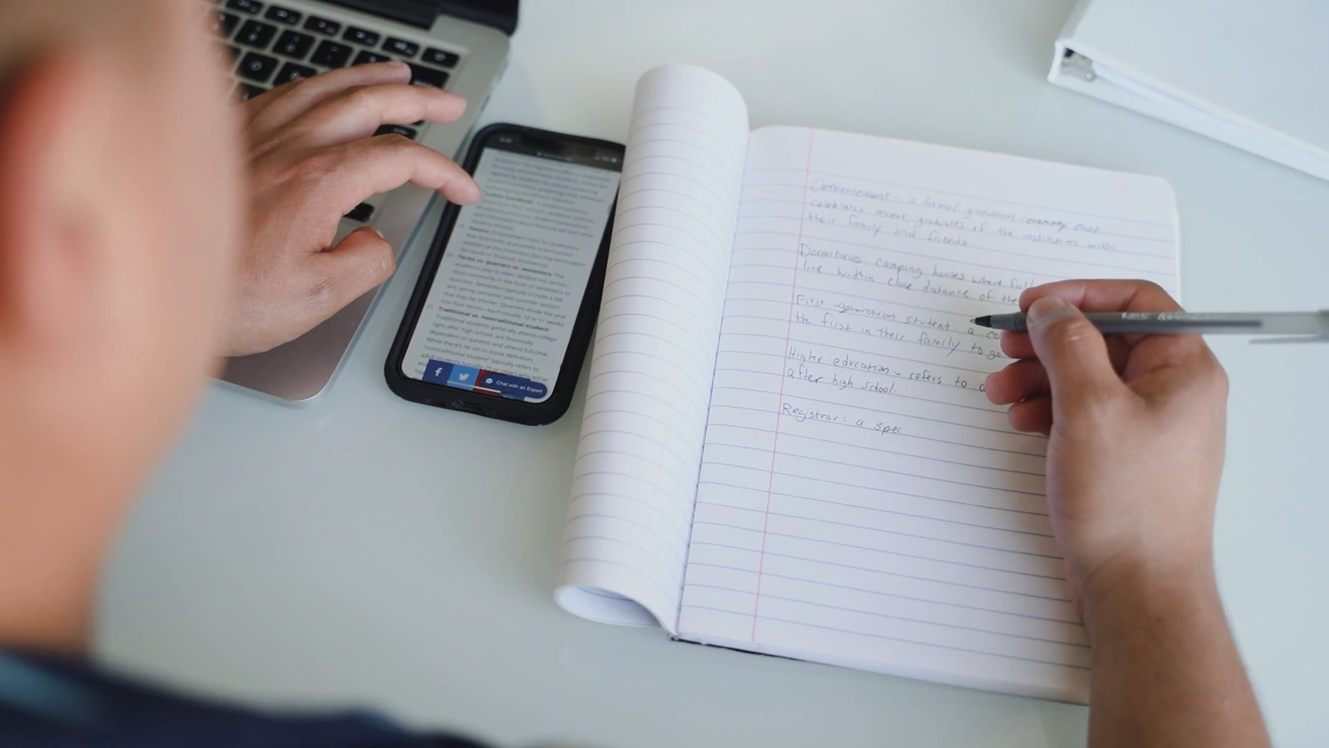 A Student Taking Notes and Research Free Stock Video Footage, Royalty ...