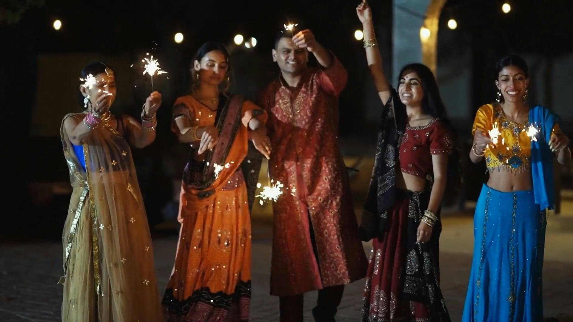 A Family Celebrating Festival of Lights Free Stock Video Footage ...
