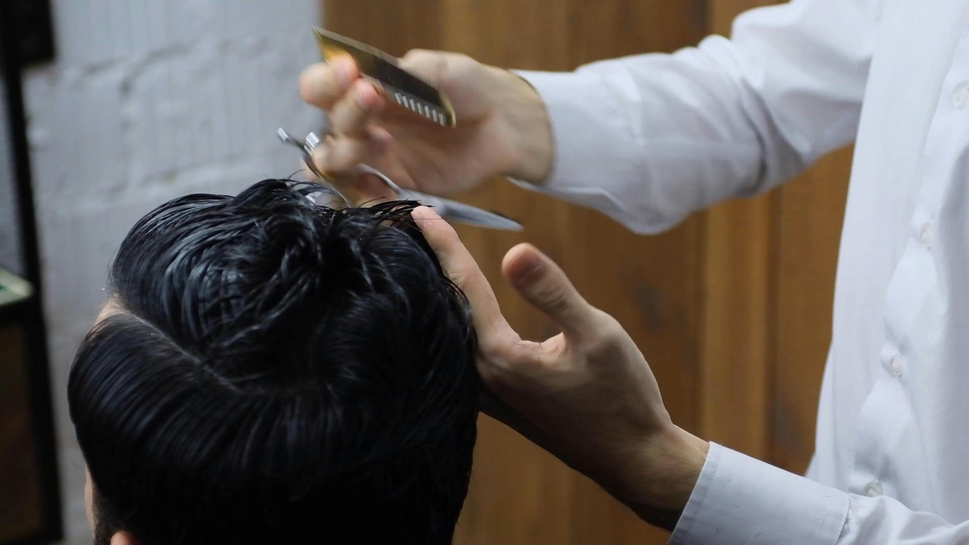 Trimming A Mans Hair · Free Stock Video