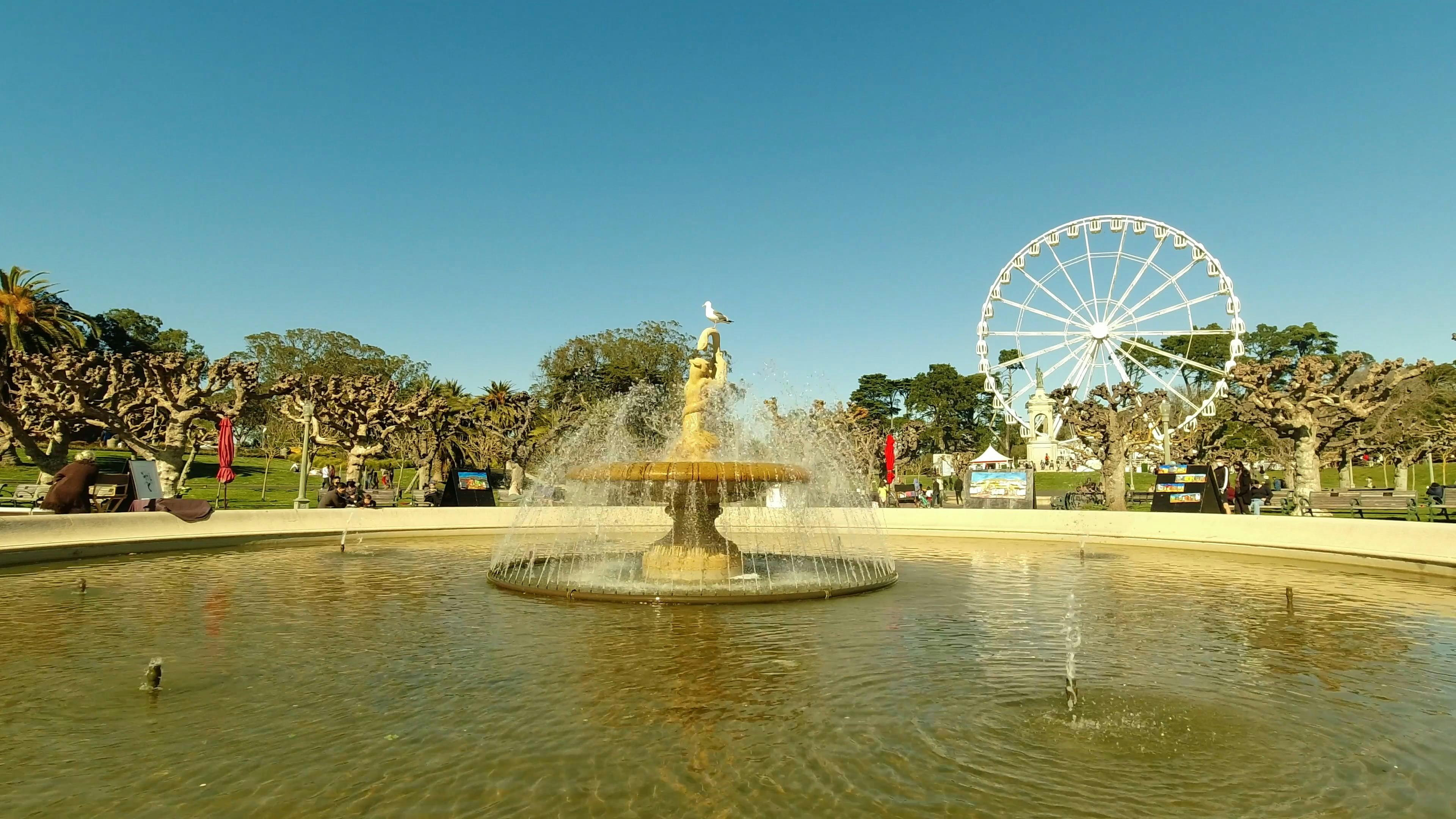 Fouintain in a Park · Free Stock Video