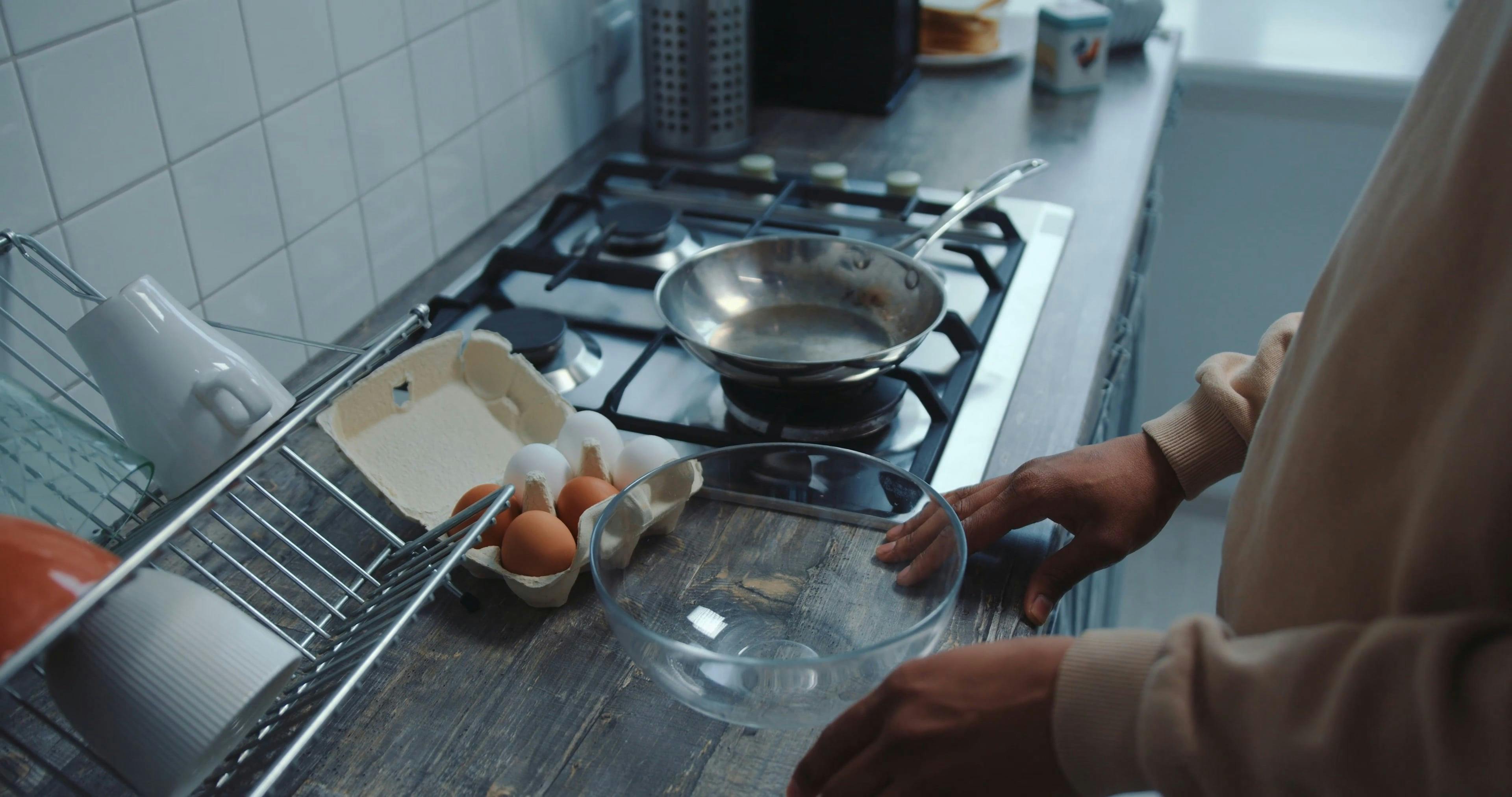 A Person Cooking Breakfast · Free Stock Video