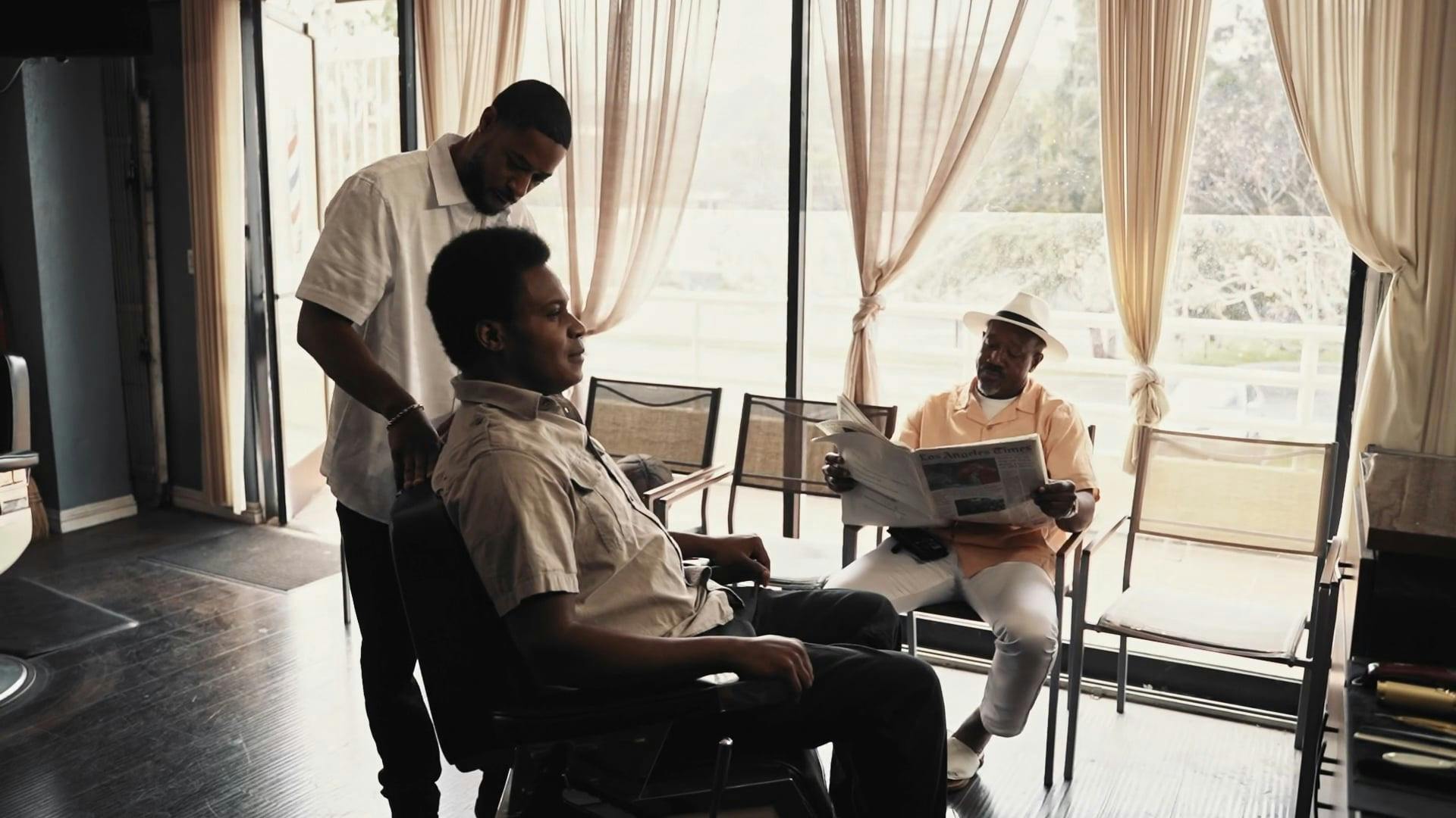 Two Men Talking in a Barber Shop · Free Stock Video