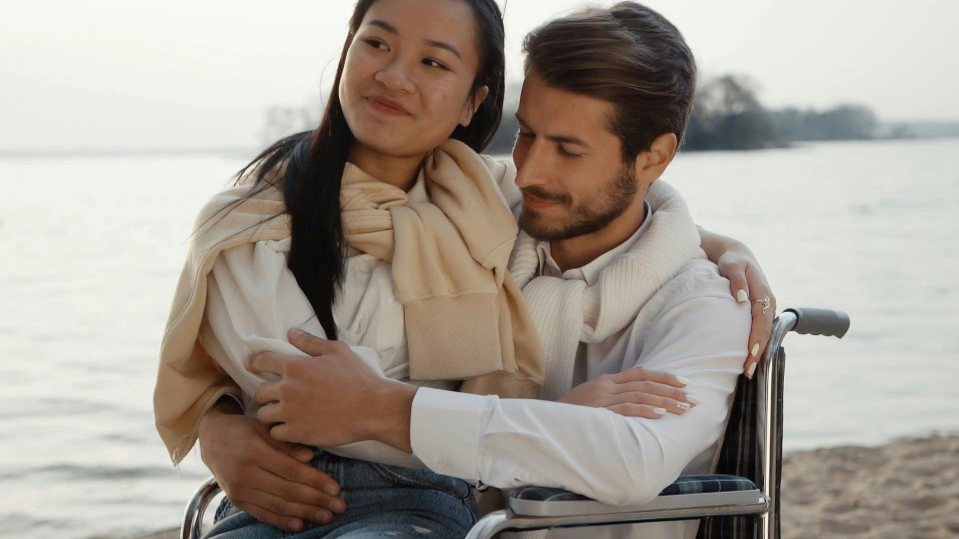 Woman Sitting On a Man's Lap · Free Stock Video
