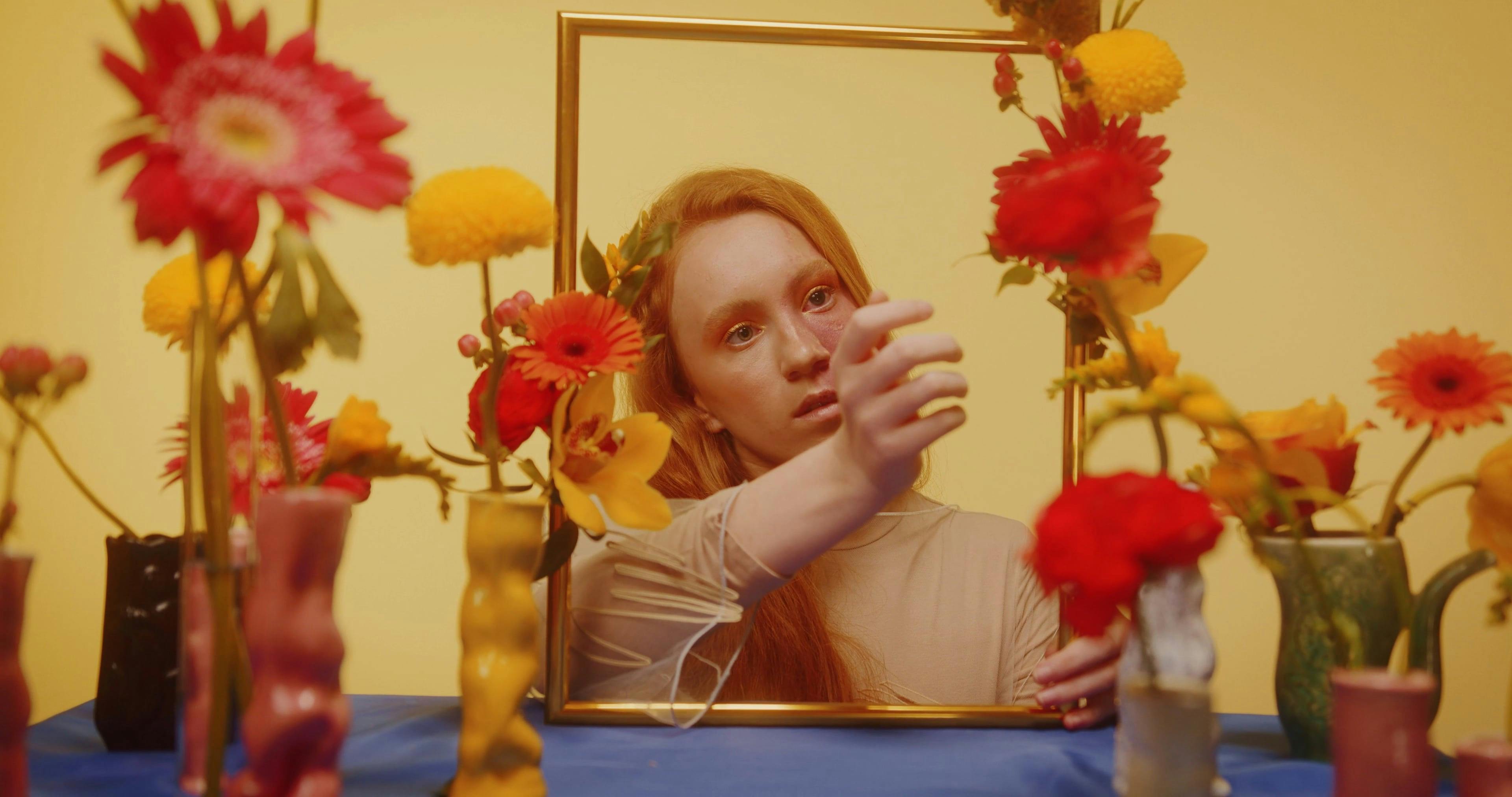 A Person Looking at a Color Palette · Free Stock Video