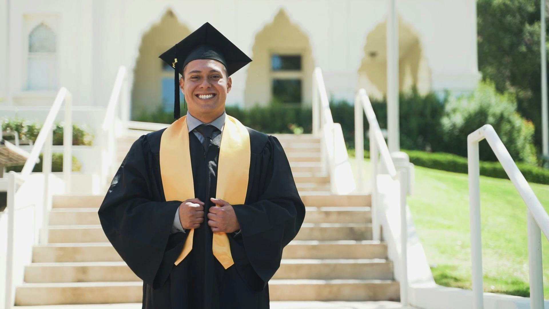 Man Wearing Graduation Gown · Free Stock Video