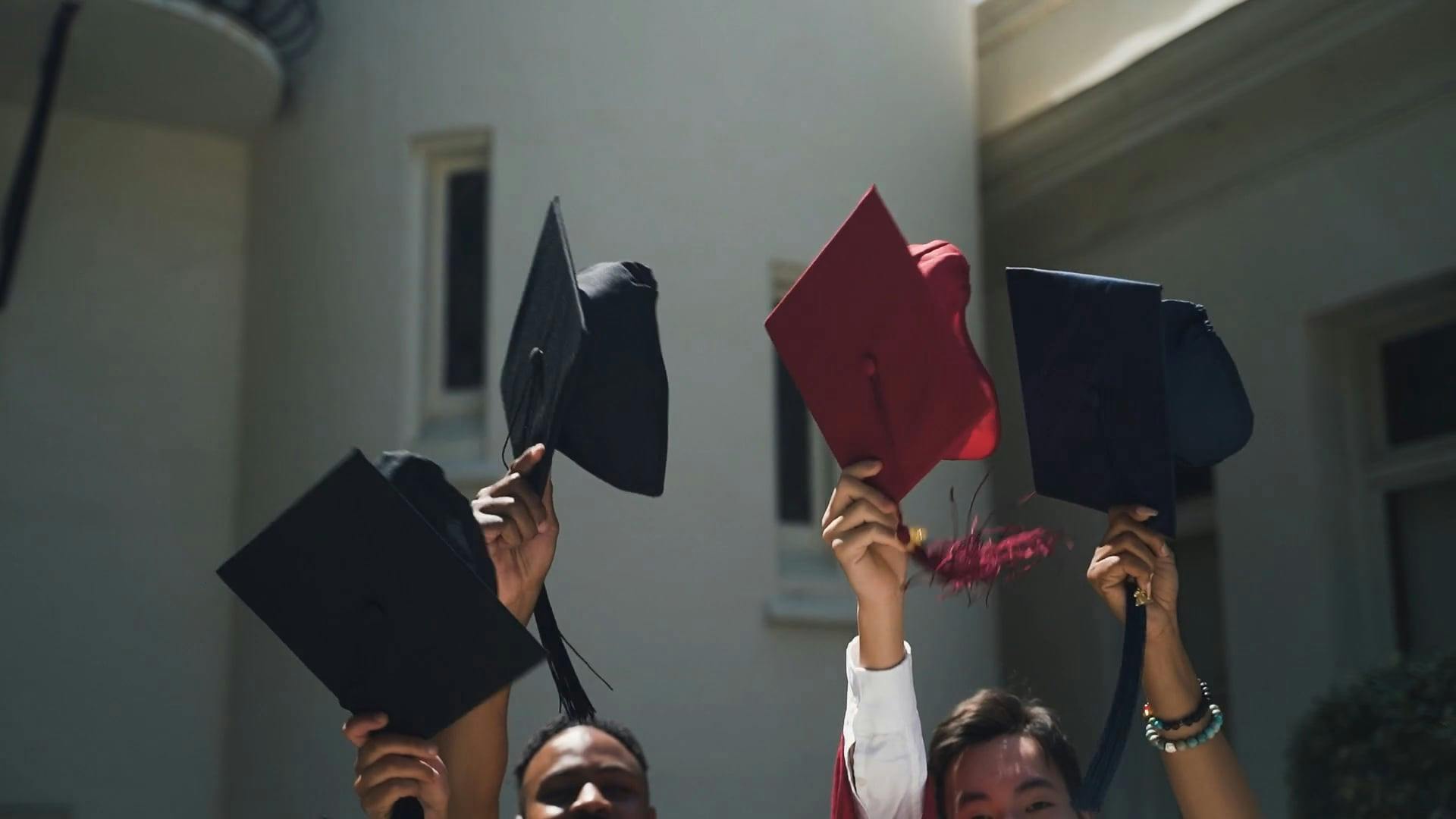 Friends Holding Their Graduation Cap · Free Stock Video