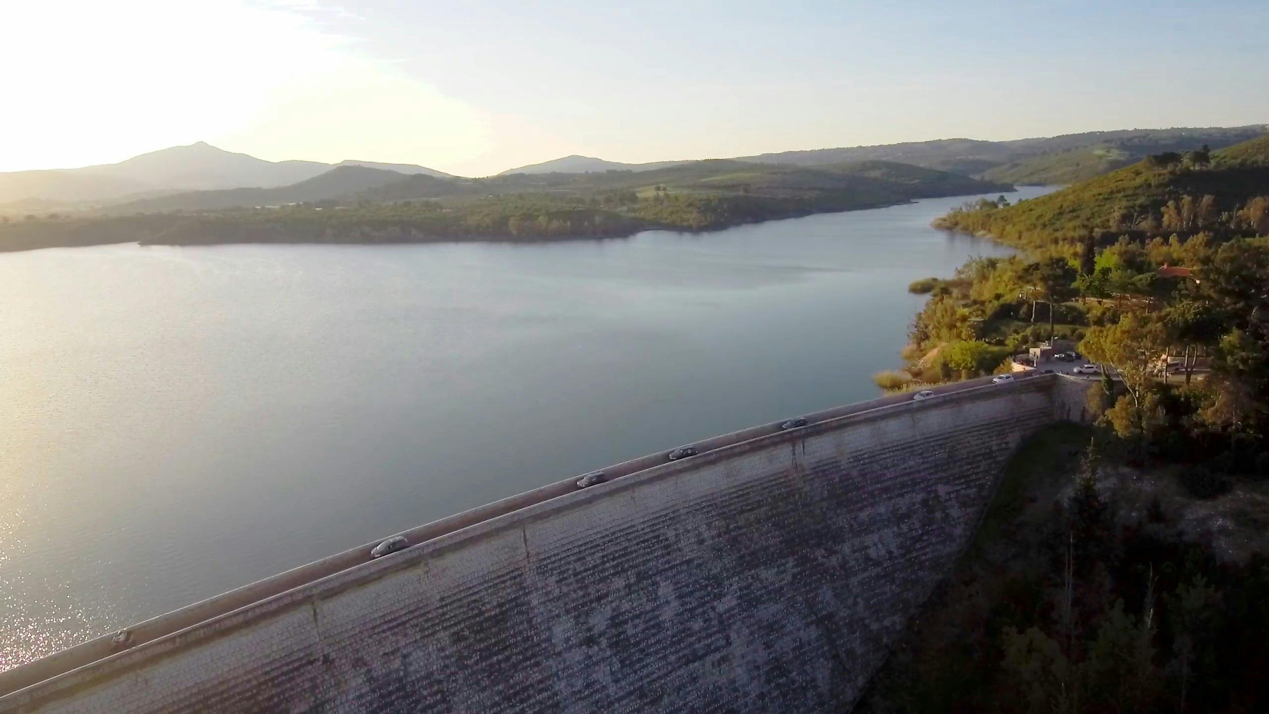 Drone Footage of a Beautiful Landscape of Marathon Dam Free Stock Video ...