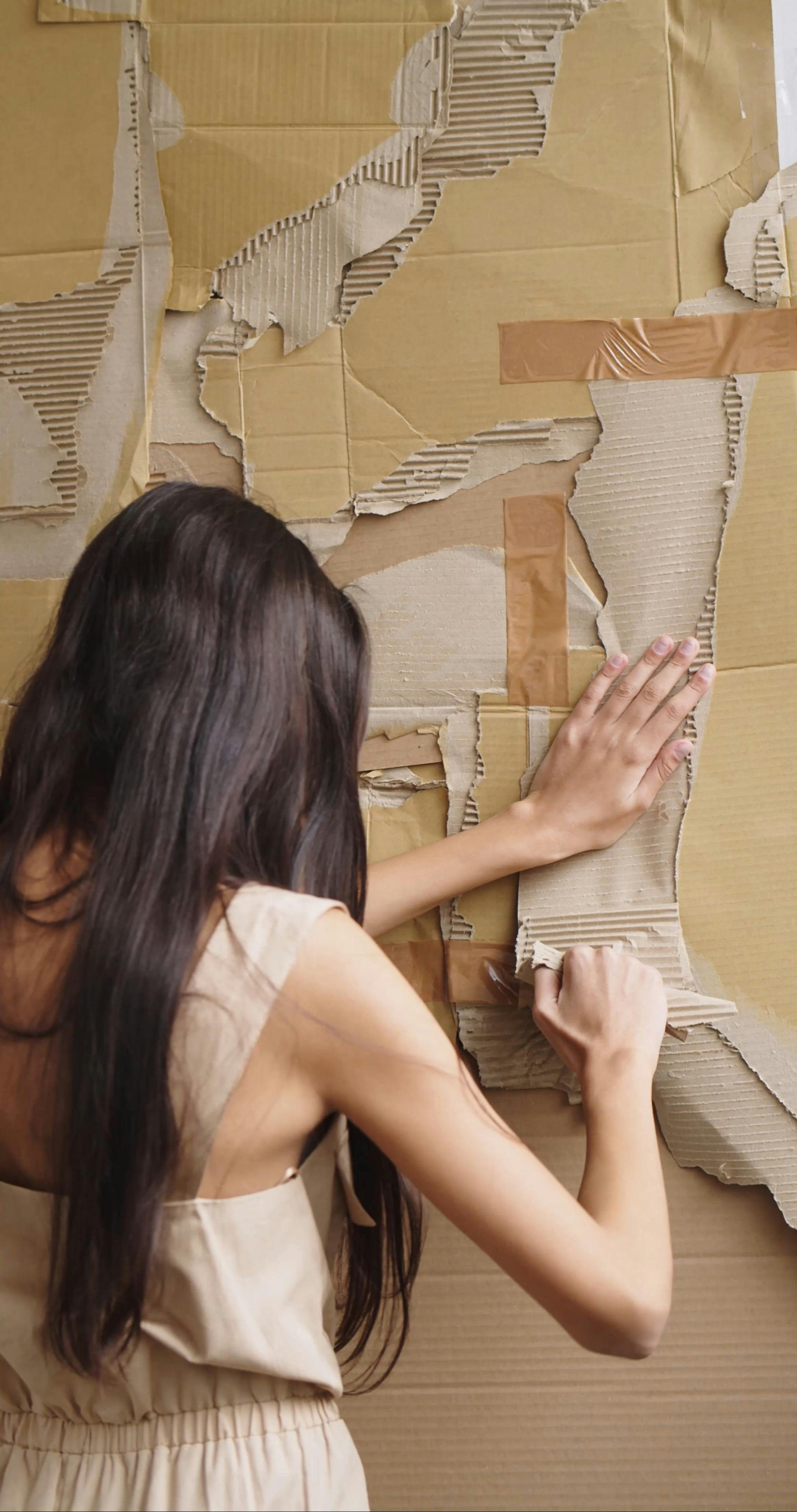 A Girl Tearing a Cardboard Box Free Stock Video Footage, Royalty-Free ...
