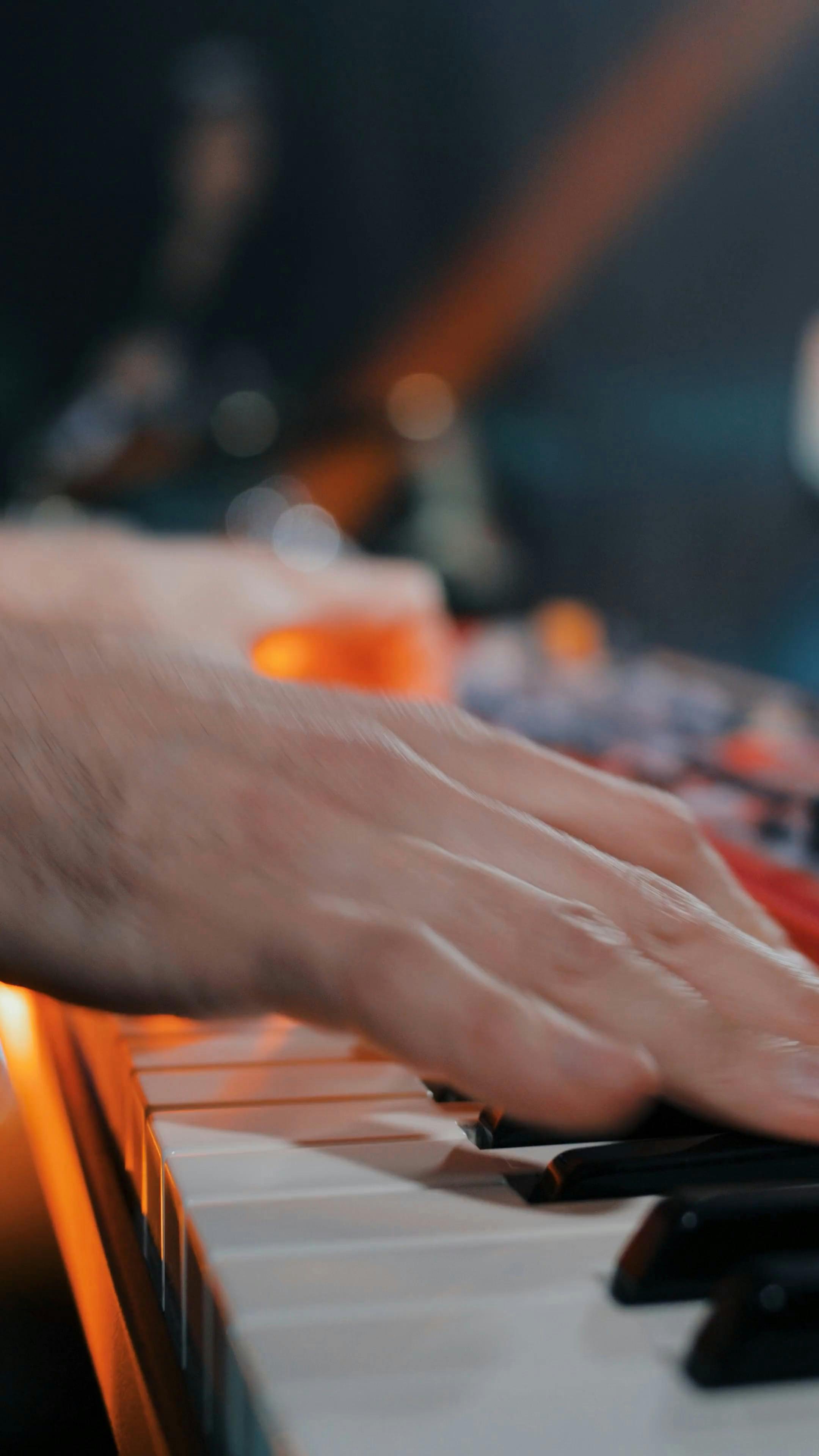 A Musician Playing The Synthesizer · Free Stock Video