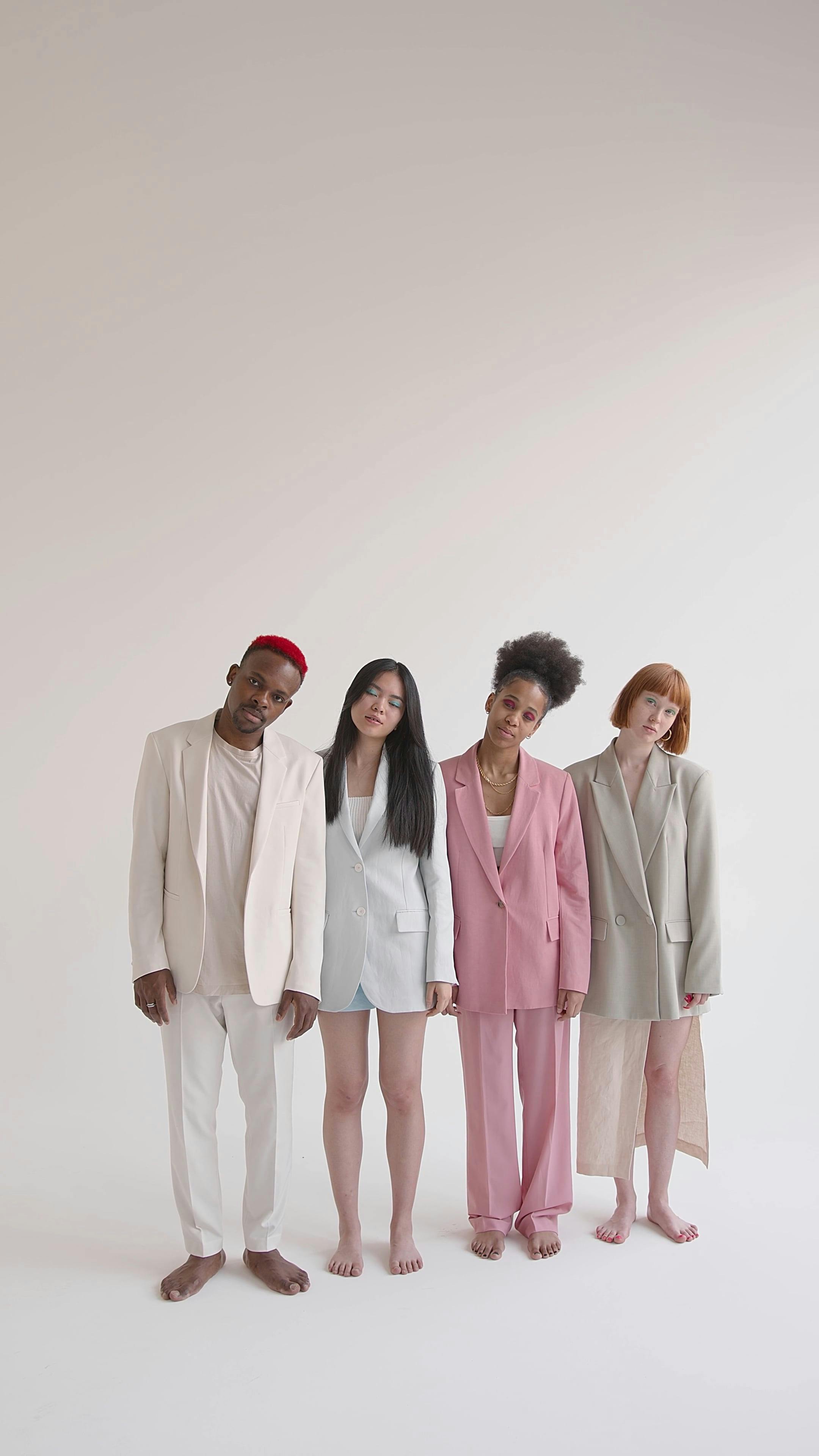 Men Standing with Different Colored Jackets Free Stock Video Footage ...