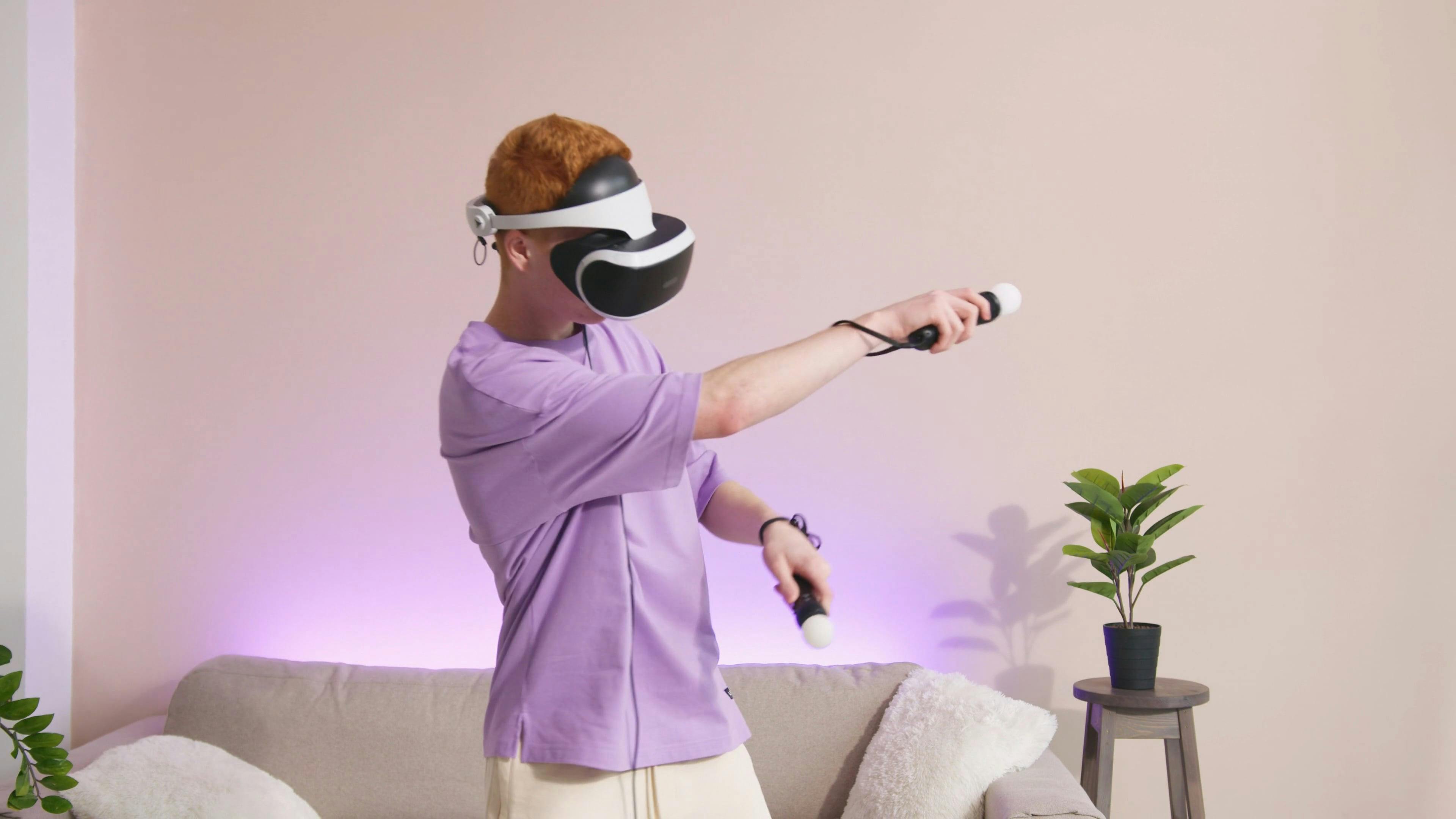 A Man Playing Virtual Reality Game · Free Stock Video