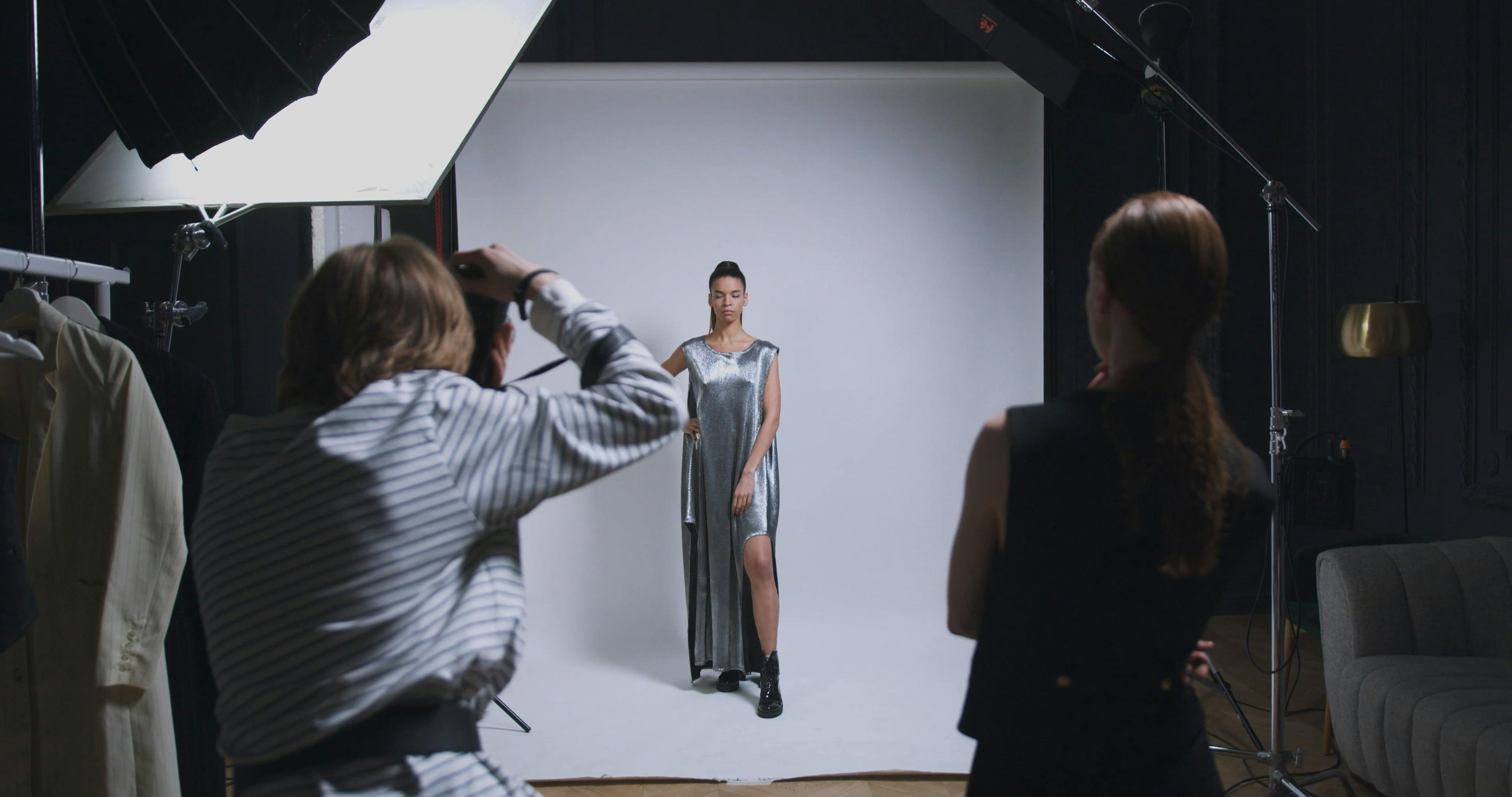 Model Posing in a Photo Shoot · Free Stock Video