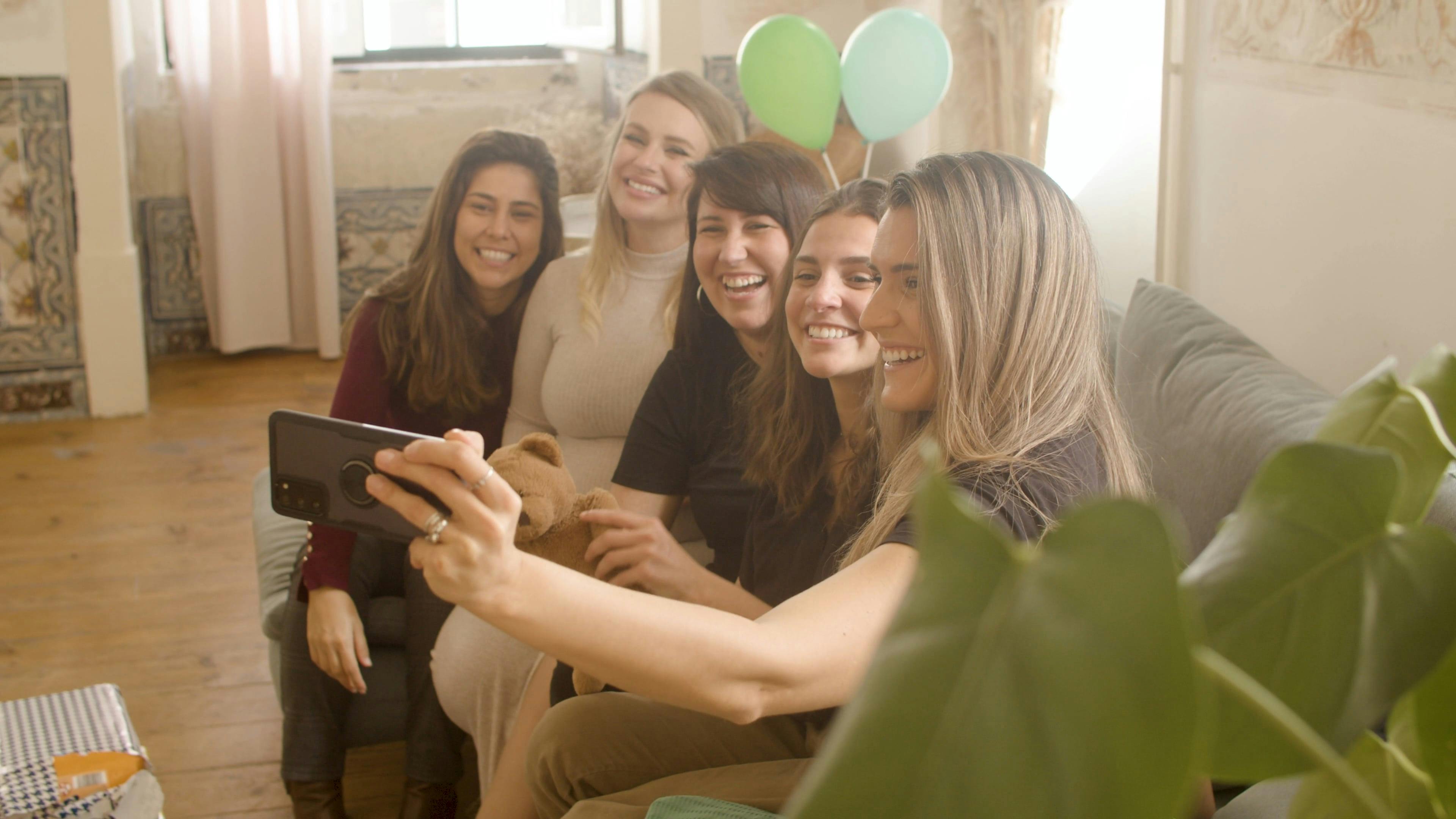 Women Having Group Selfie · Free Stock Video